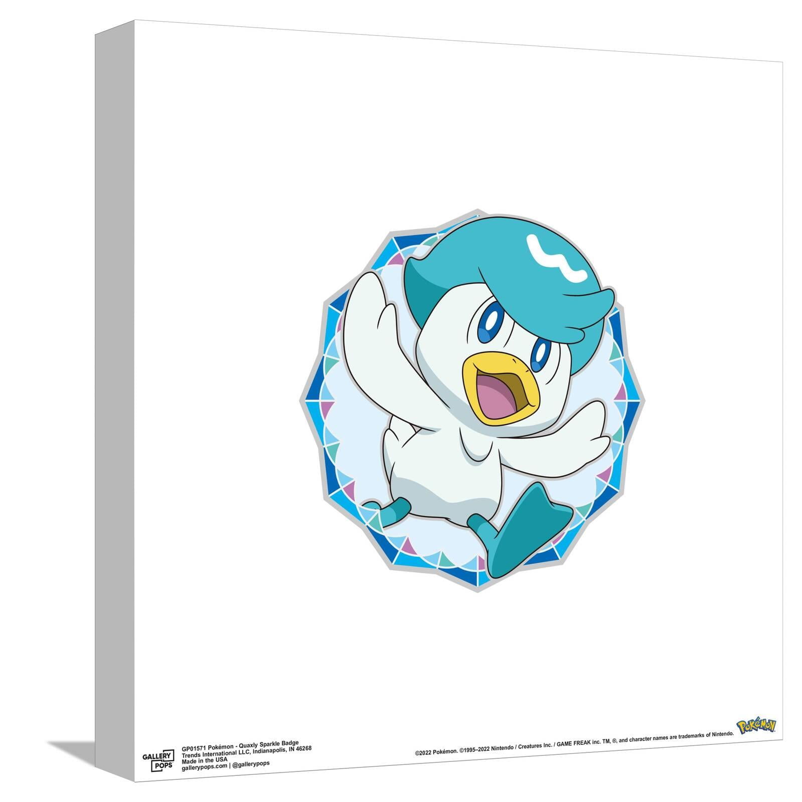Gallery Pops Pokémon - Quaxly Sparkle Badge Canvas Wall Art, Unframed ...