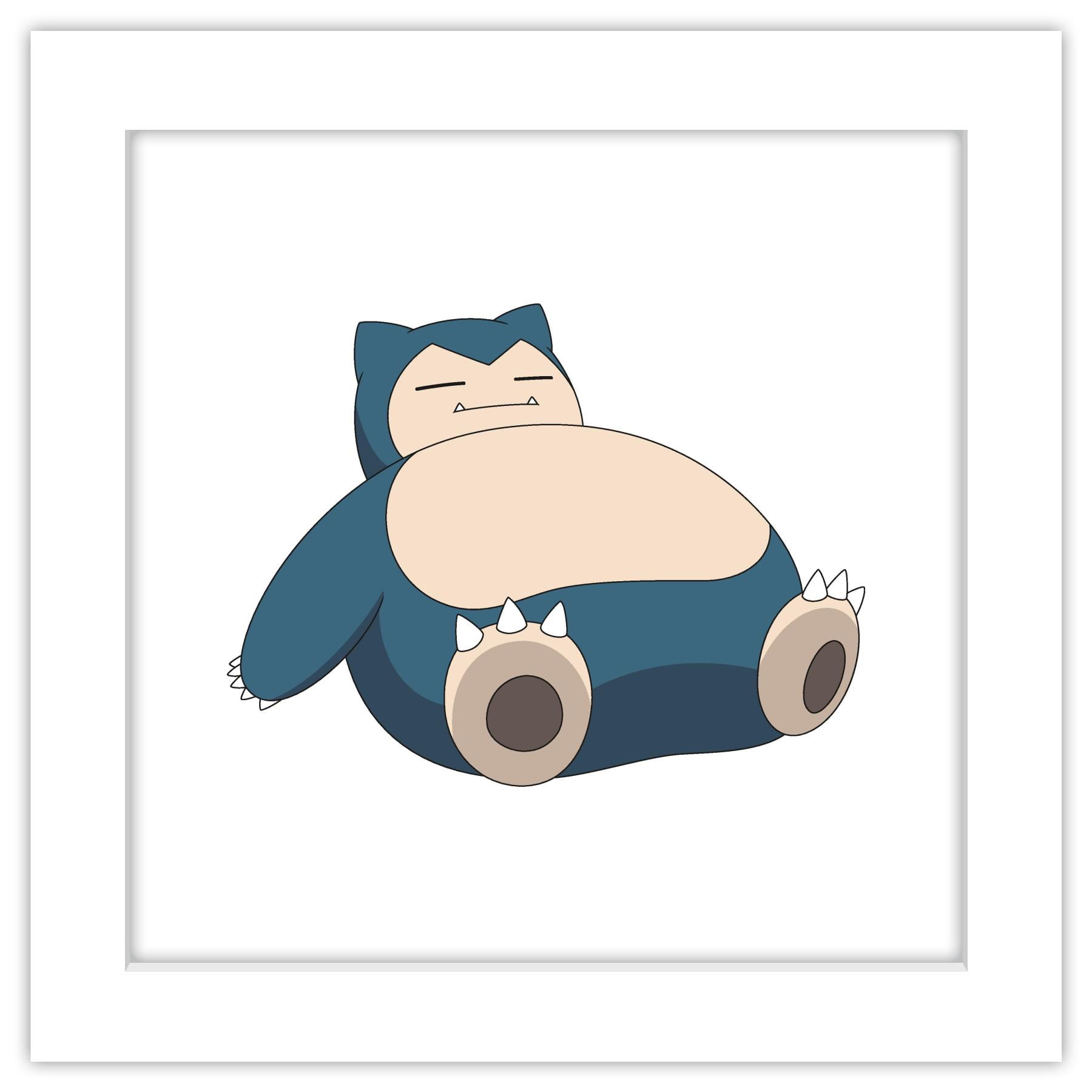 Gallery Pops Pokémon - Snorlax Sleeping Wall Art, White Framed Version ...