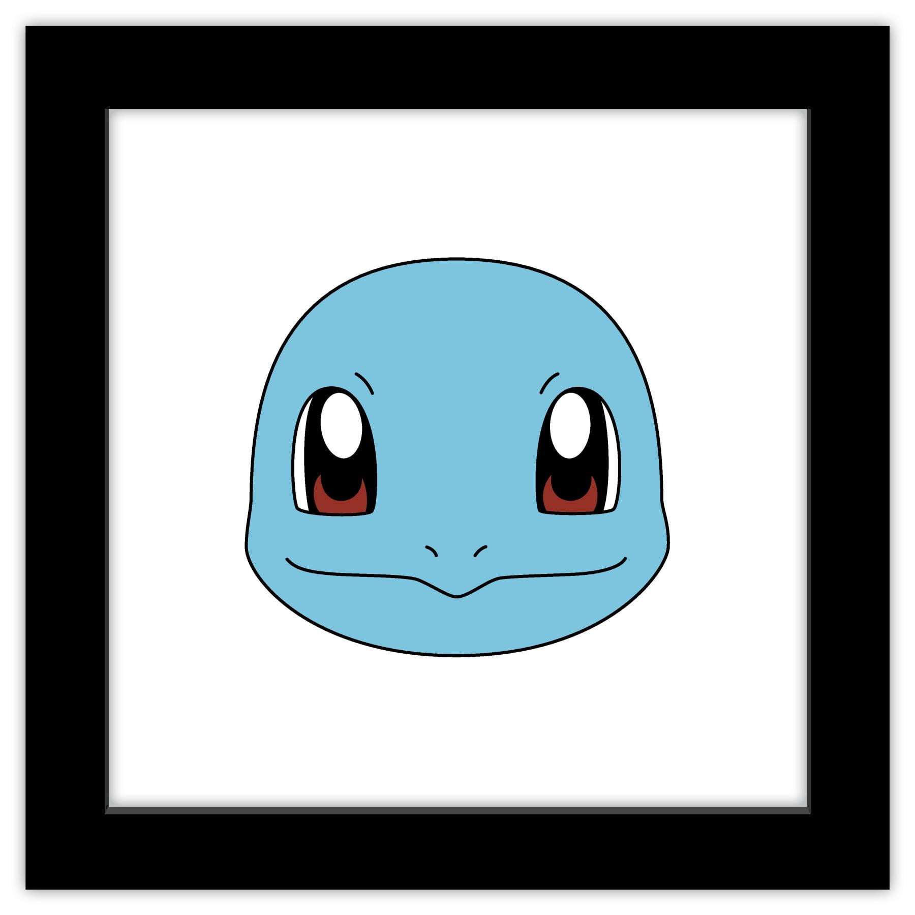 Gallery Pops Pokemon - Squirtle Face Wall Art, Black Framed Version, 12 ...