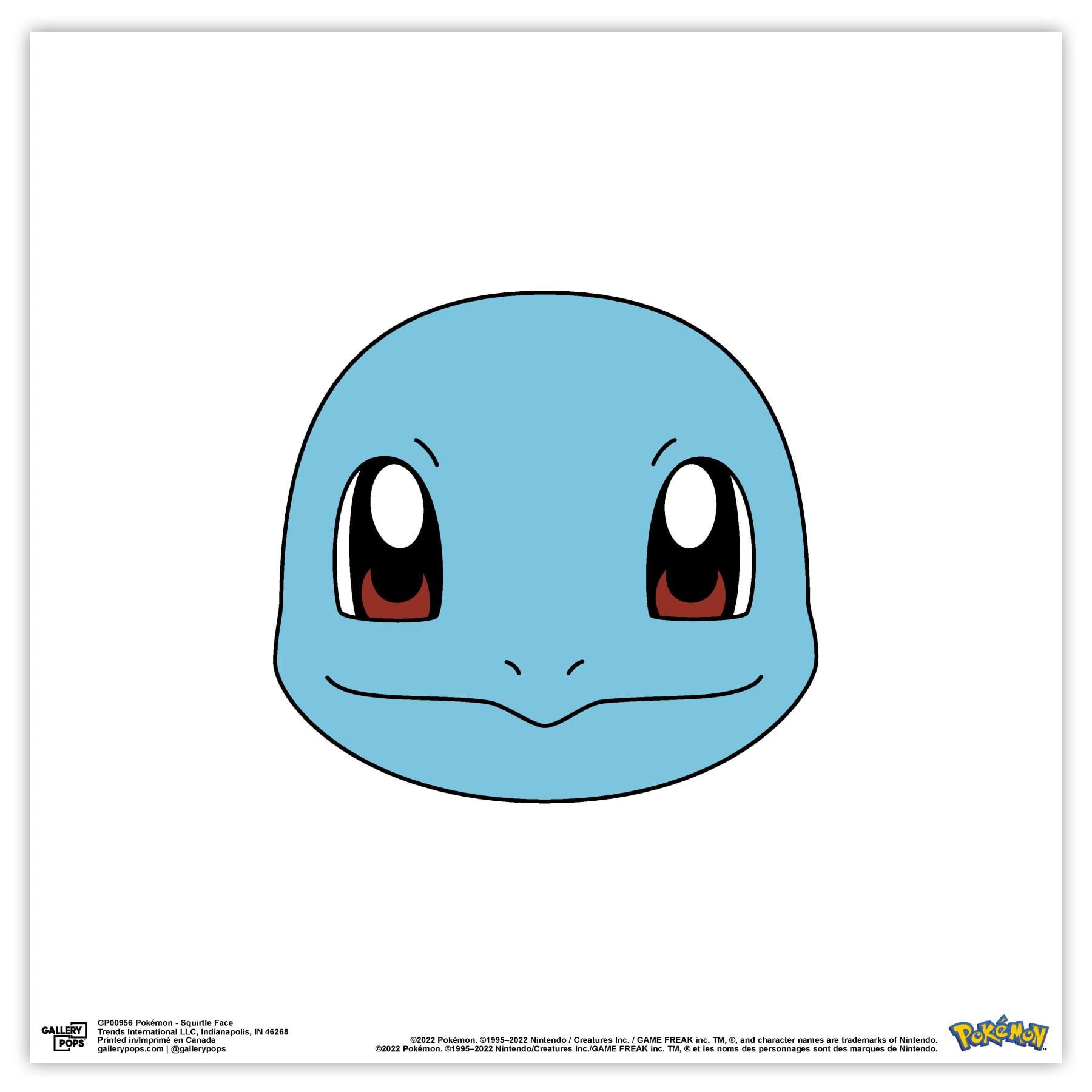 Gallery Pops Pokemon - Squirtle Face Wall Art, Unframed Version, 12" x ...