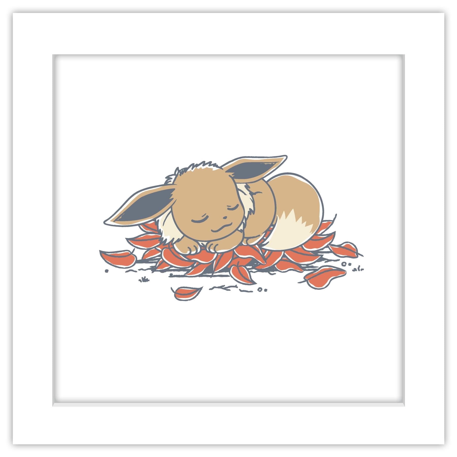 Gallery Pops Pokemon - Daily Sketch Eevee Wall Art, White Framed ...