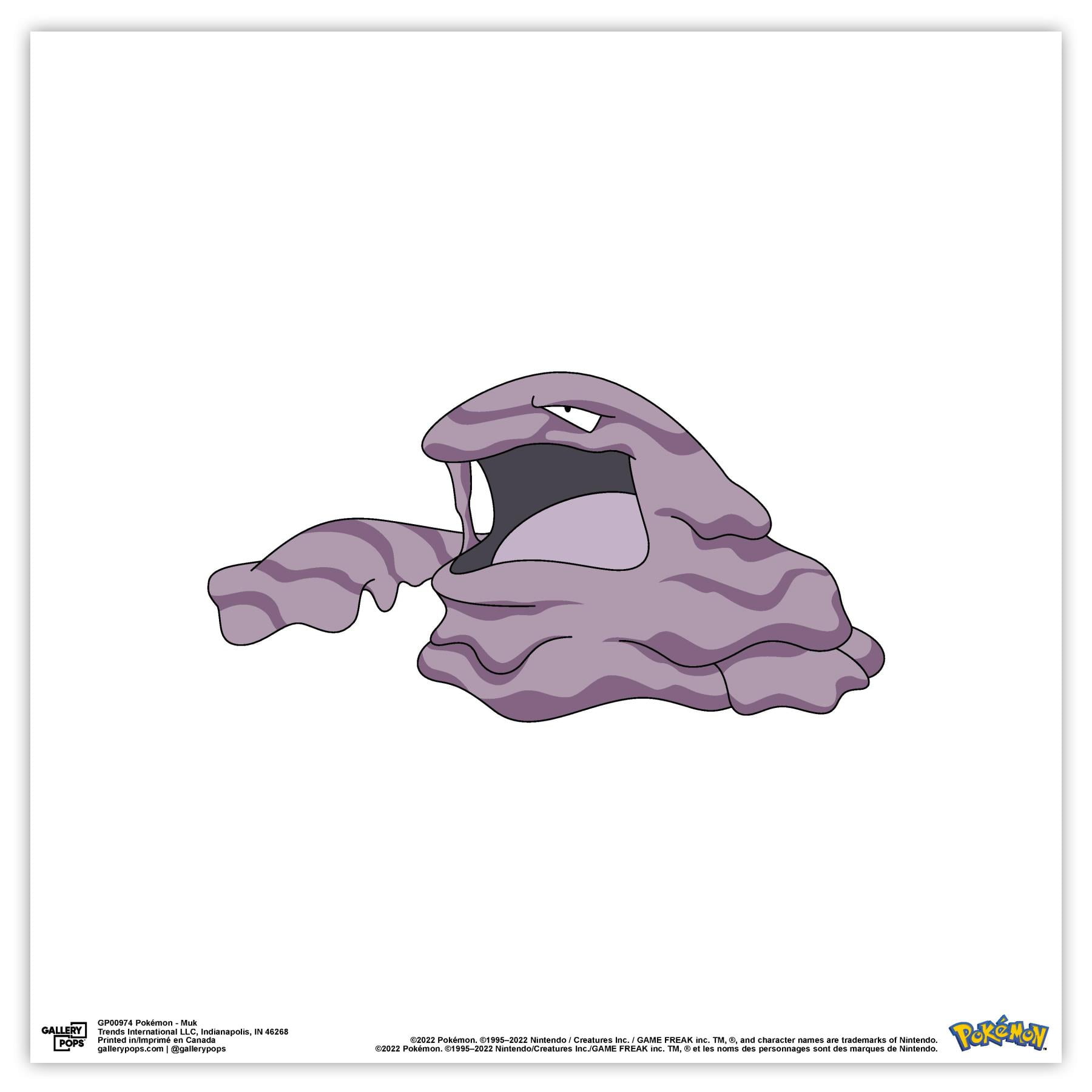 Gallery Pops Pokemon - Muk Wall Art, Unframed Version, 12" x 12 ...