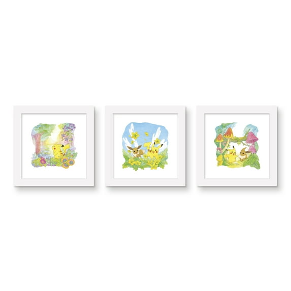 Gallery Pops® Pokemon One Scene Wall Art Bundle (3-Pack), White Framed ...