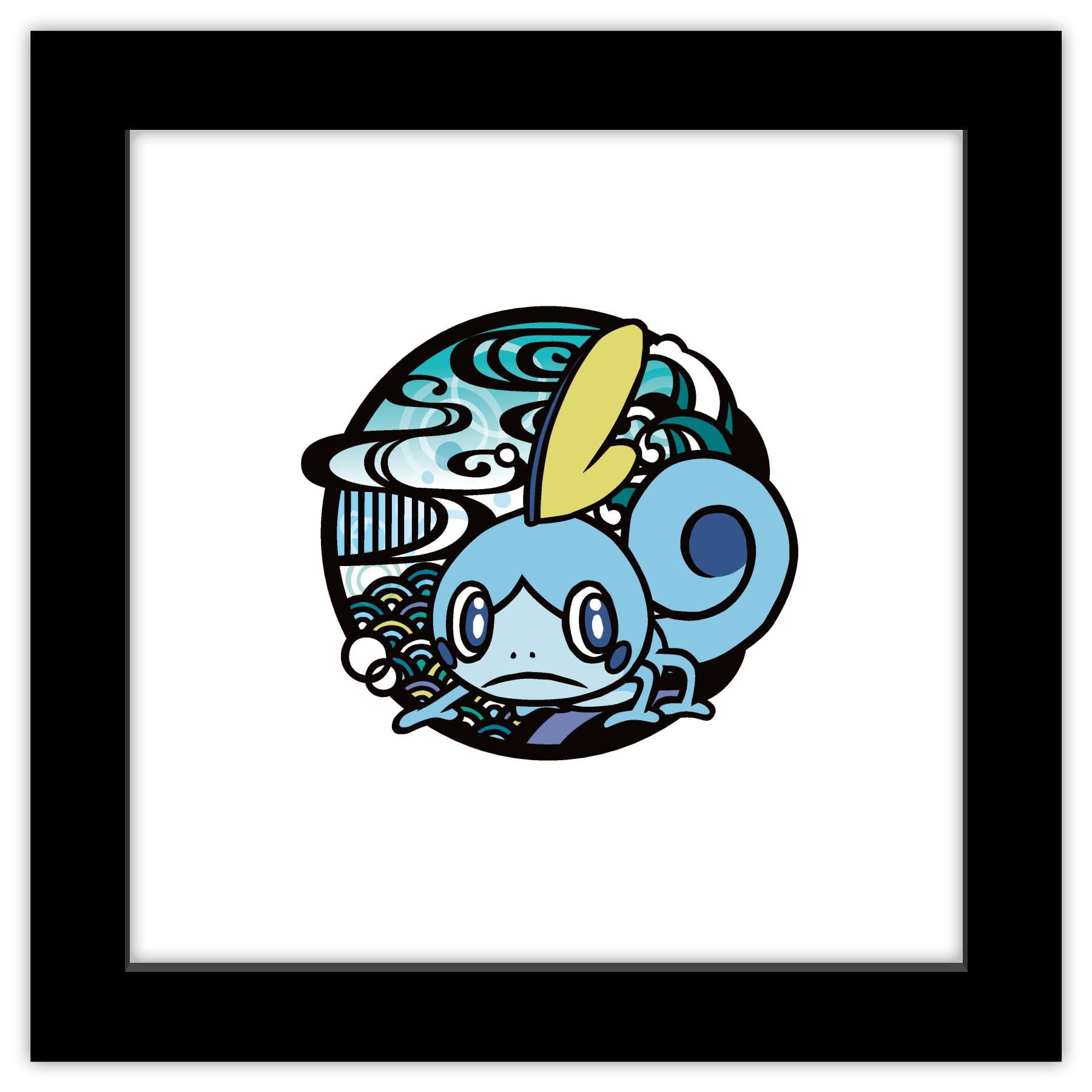Gallery Pops Pokemon - Wagara Sobble Wall Art, Black Framed Version, 12 ...
