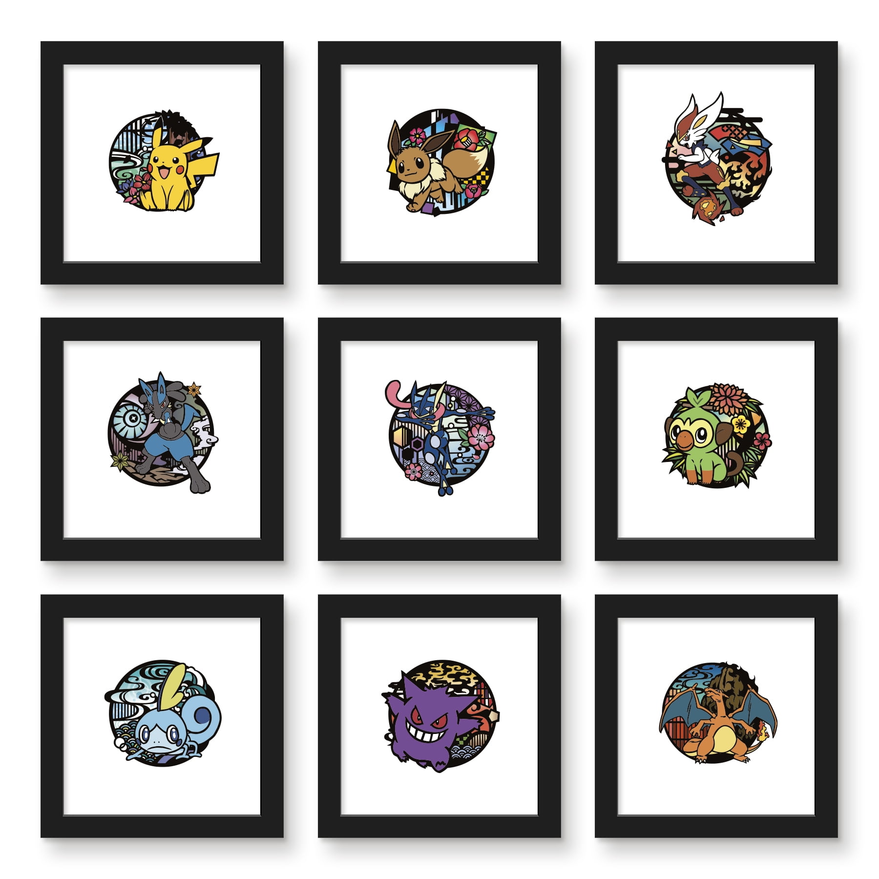 Gallery Pops Pokemon - Wagara Wall Art Bundle (8-Pack) - Walmart.com