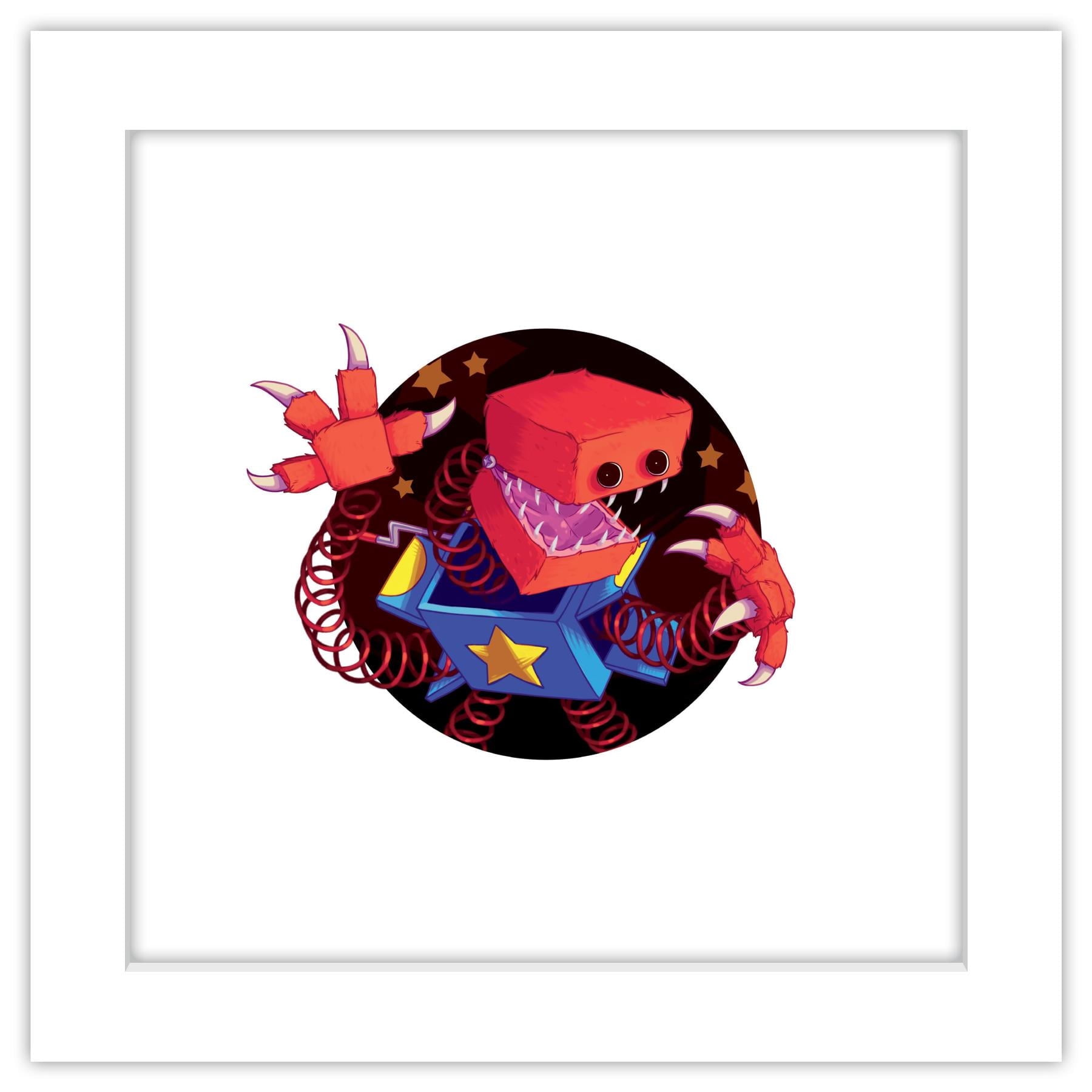 Gallery Pops Poppy Playtime - Boxy Boo Sticker Wall Art, White Framed ...