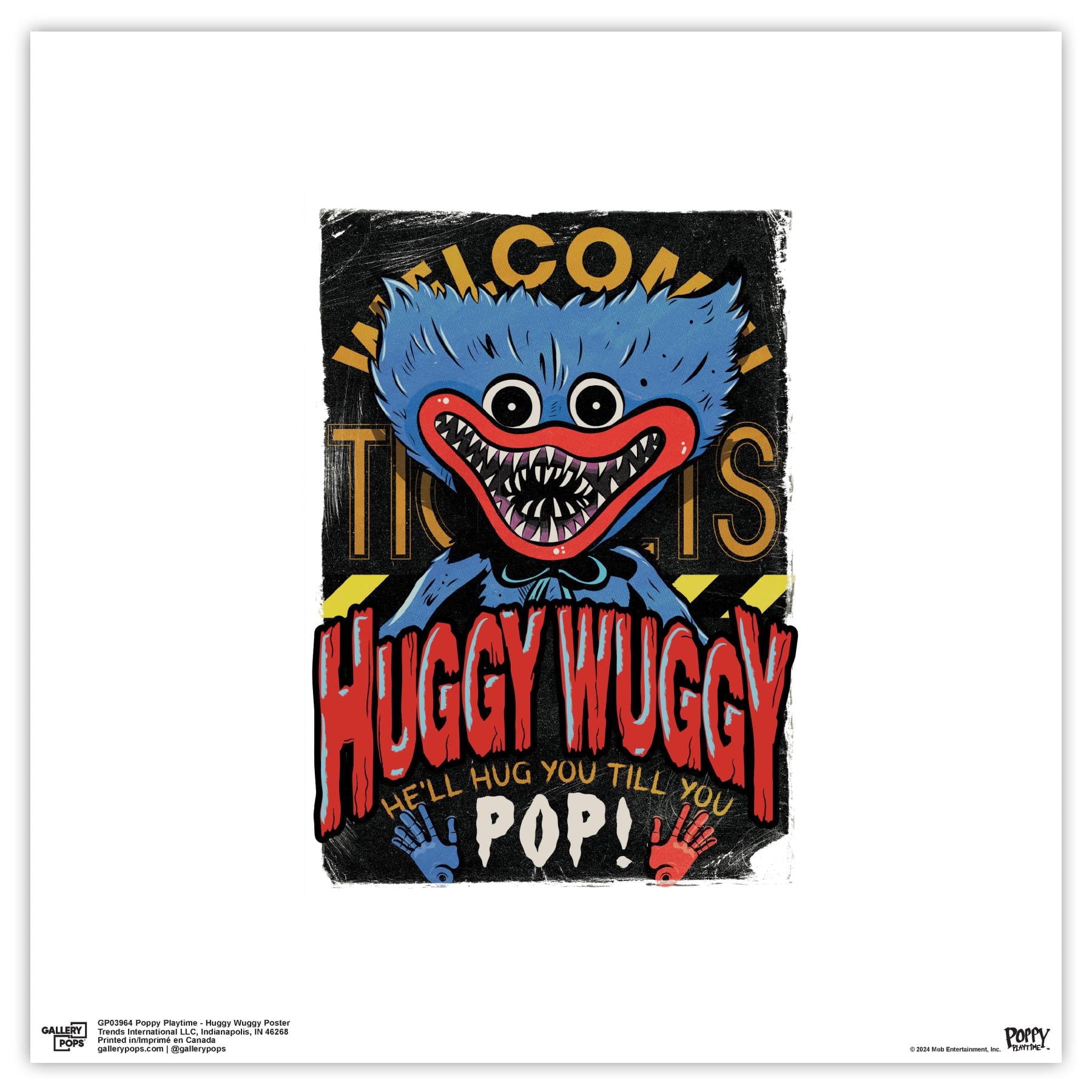 Gallery Pops Poppy Playtime - Huggy Wuggy Poster Wall Art, Unframed ...