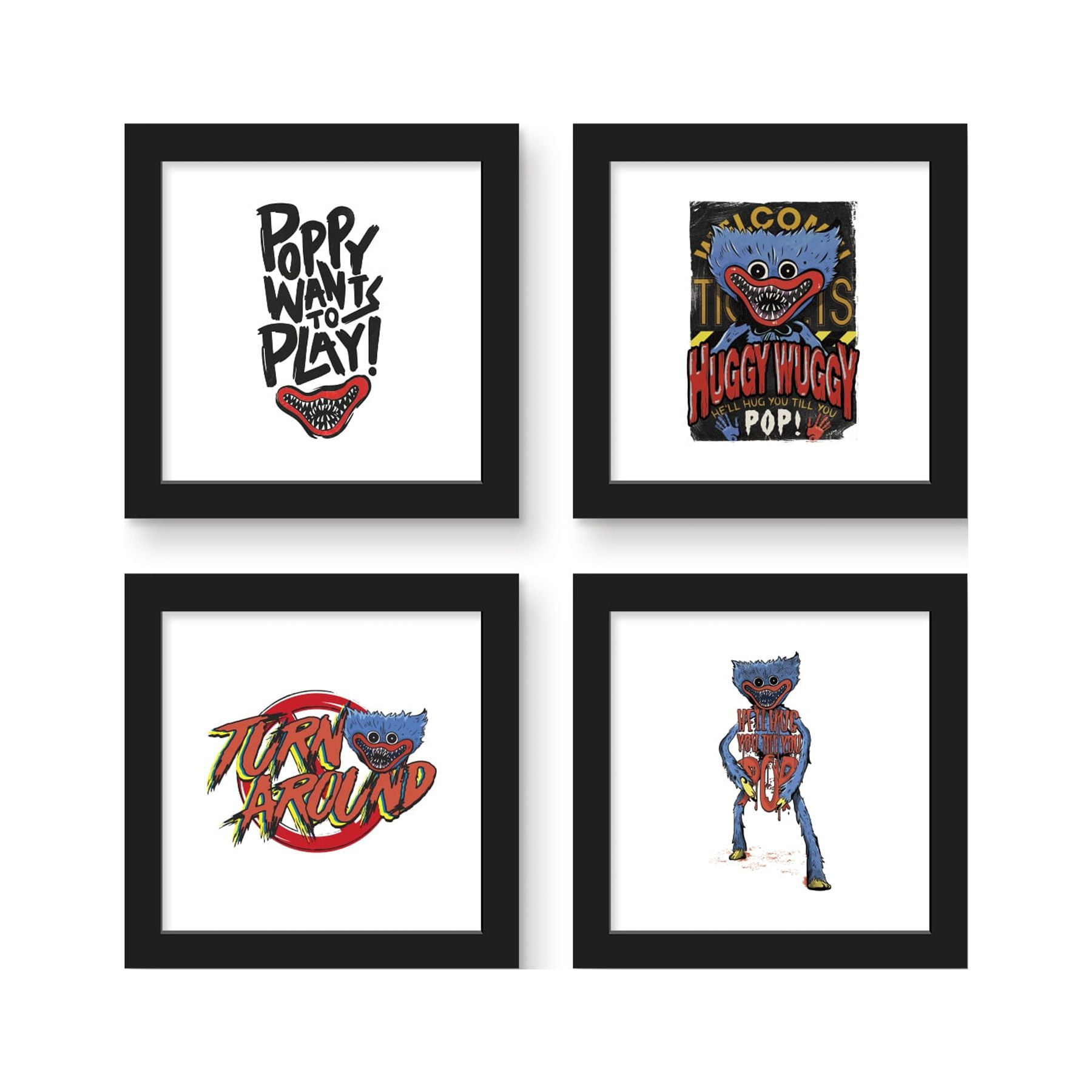 Gallery Pops Poppy Playtime - Huggy Wuggy Wall Art Bundle (4-Pack ...