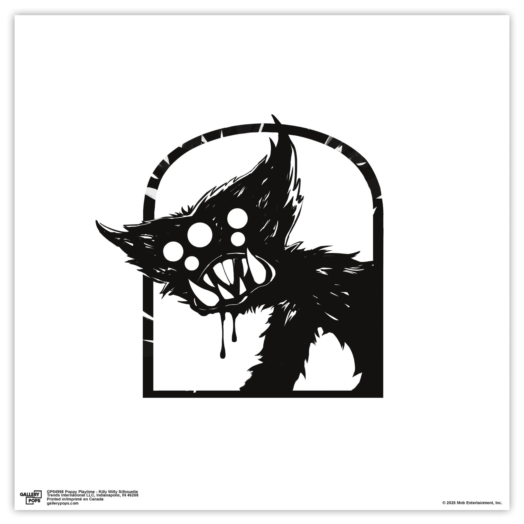 Gallery Pops Poppy Playtime - Killy Willy Silhouette Wall Art, Unframed ...