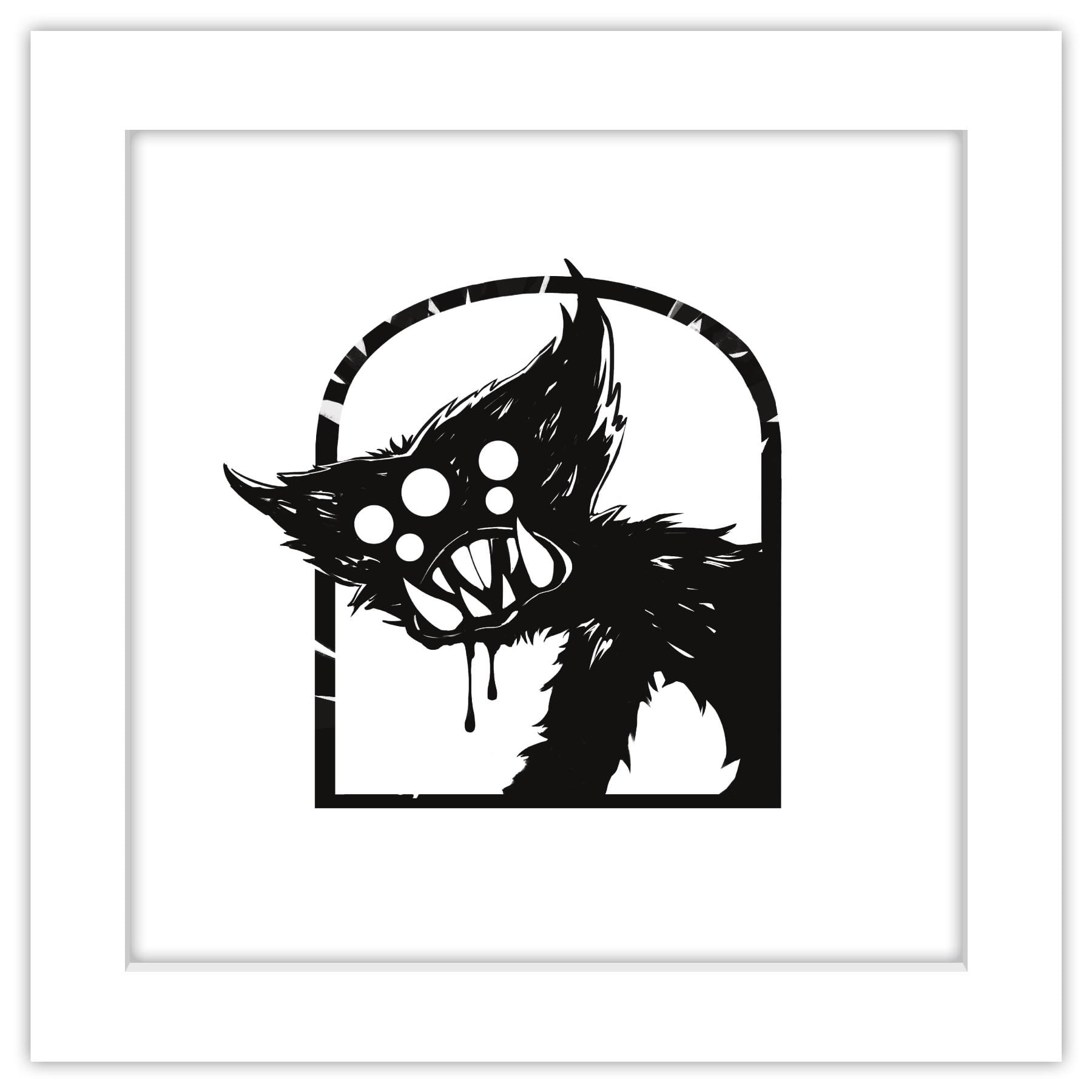 Gallery Pops Poppy Playtime - Killy Willy Silhouette Wall Art, White ...