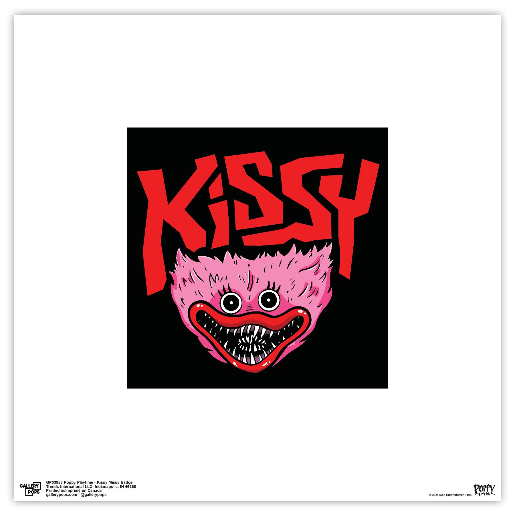 Gallery Pops Poppy Playtime - Kissy Missy Badge Wall Art, Unframed ...