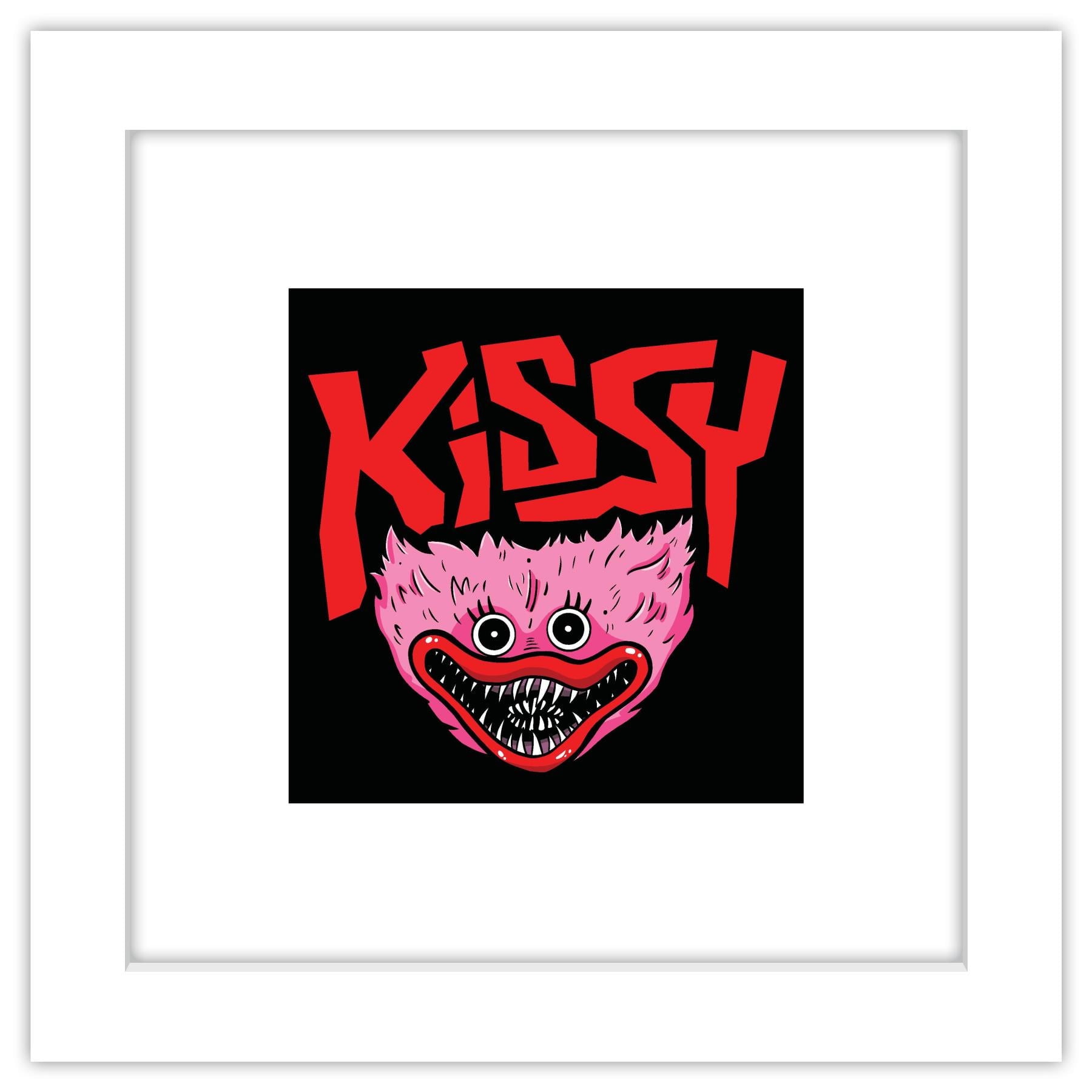 Gallery Pops Poppy Playtime - Kissy Missy Badge Wall Art, White Framed ...