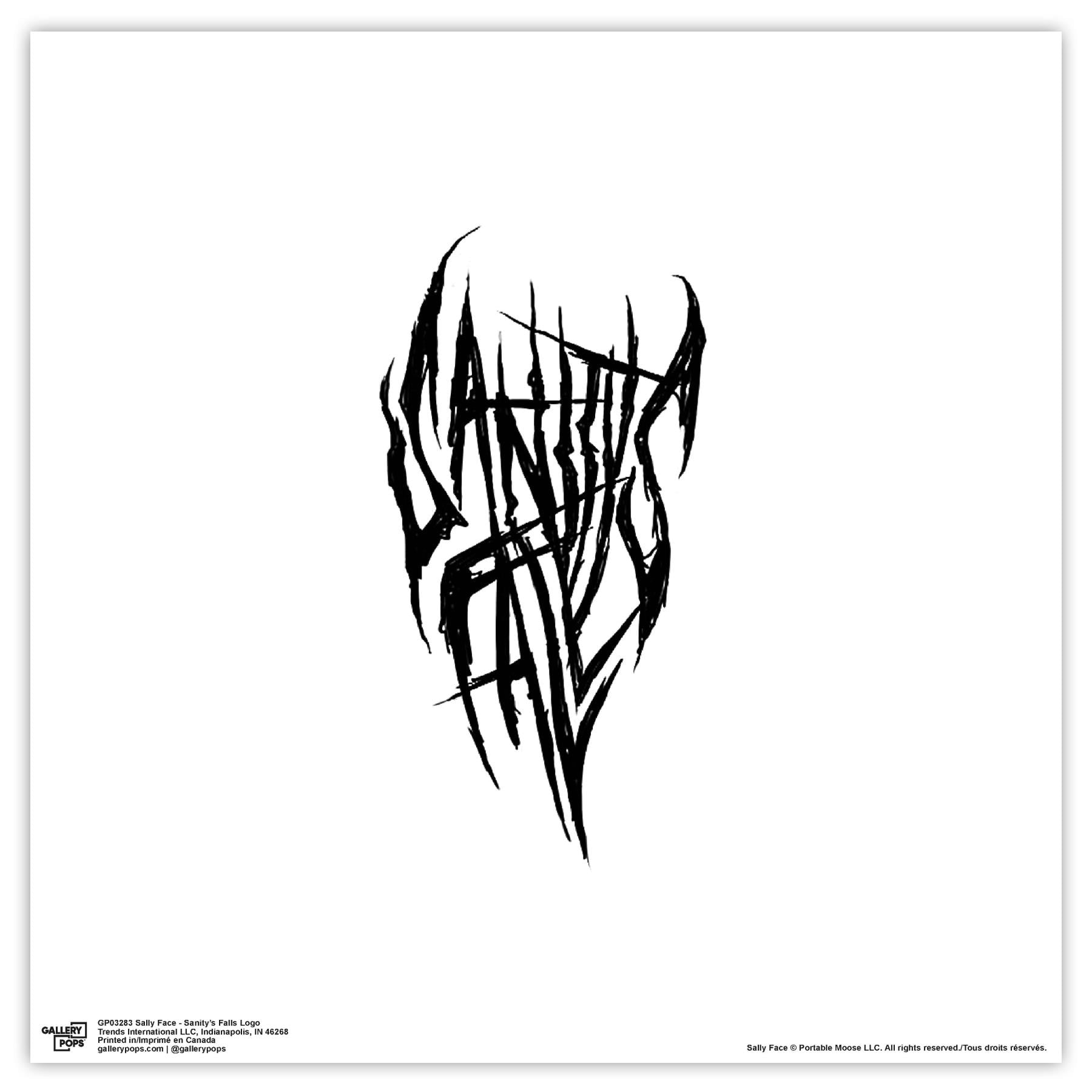 Gallery Pops Sally Face - Sanity's Falls Logo Wall Art, Unframed ...