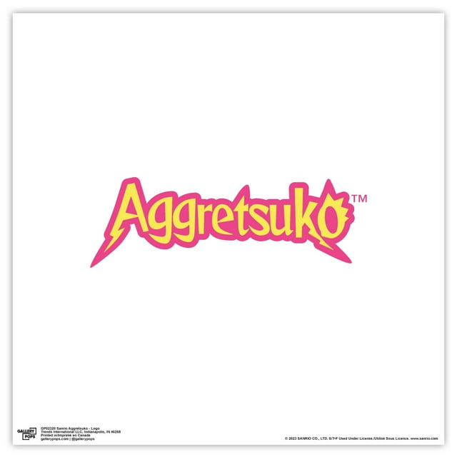 Gallery Pops Sanrio Aggretsuko - Logo Wall Art, Unframed Version, 12" x ...