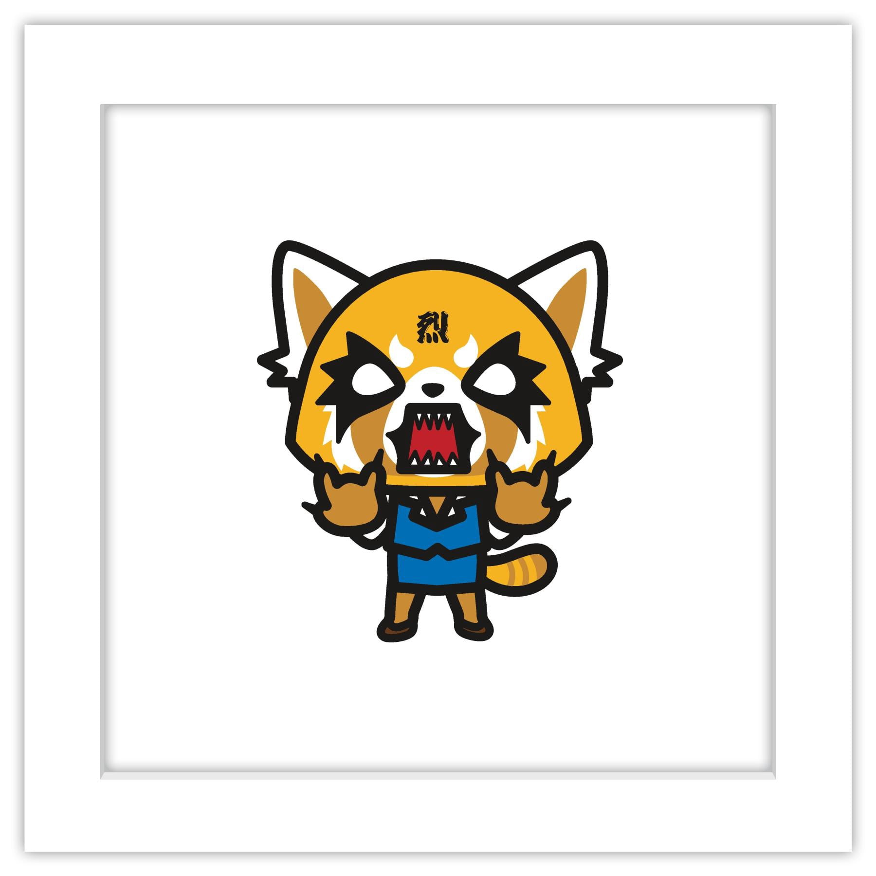 Gallery Pops Sanrio Aggretsuko - Rage Retsuko Wall Art, White Framed ...