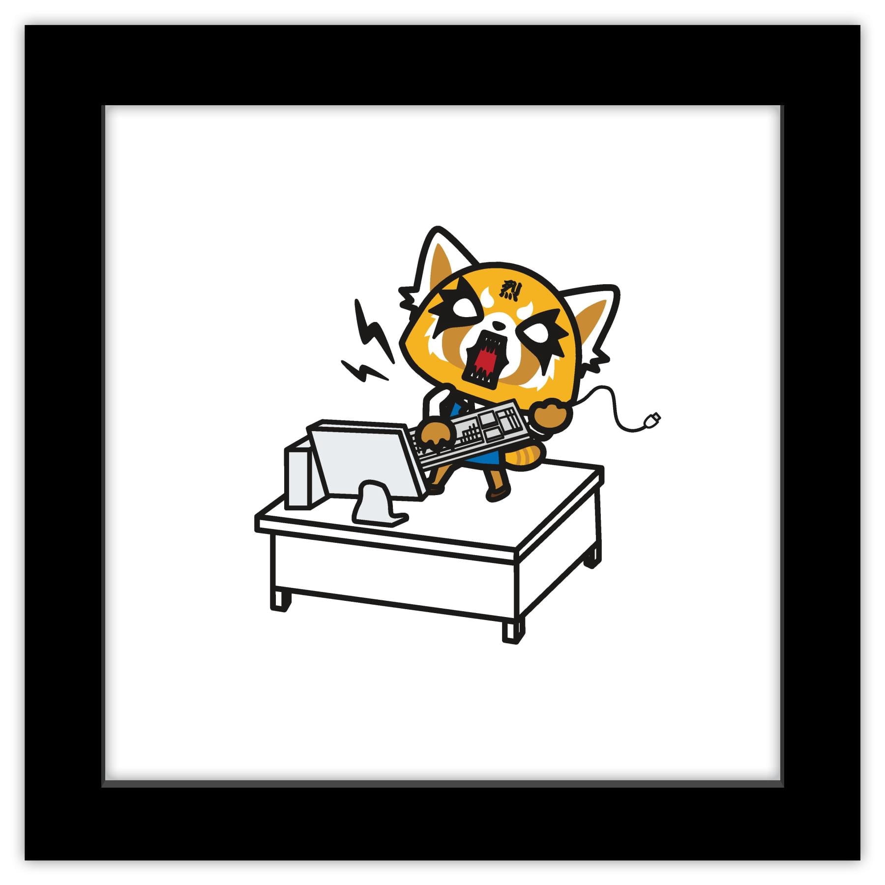 Gallery Pops Sanrio Aggretsuko - Retsuko Desk Rage Wall Art, Black ...