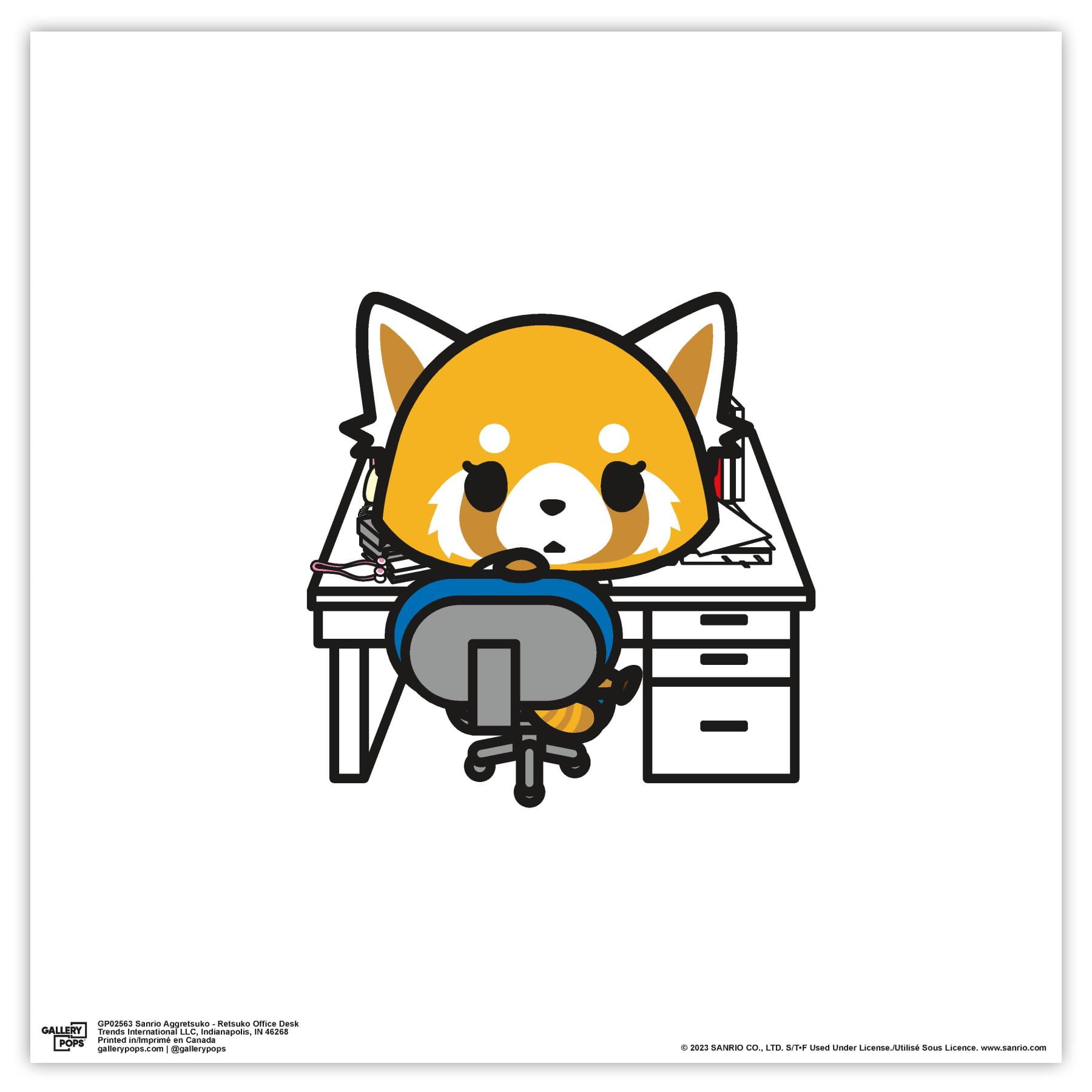 Gallery Pops Sanrio Aggretsuko - Retsuko Office Desk Wall Art, Unframed ...