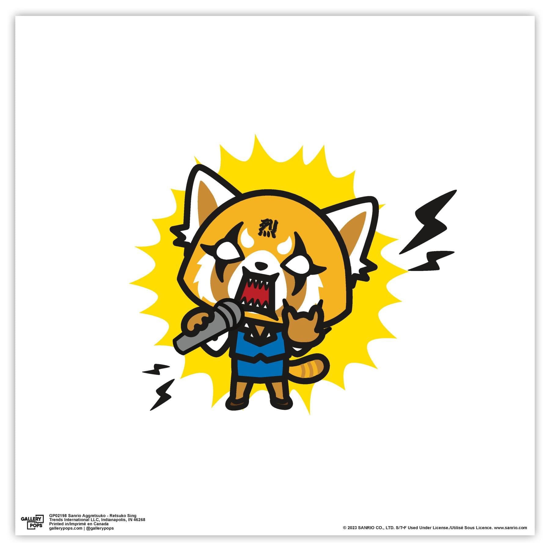 Gallery Pops Sanrio Aggretsuko - Retsuko Sing Wall Art, Unframed ...
