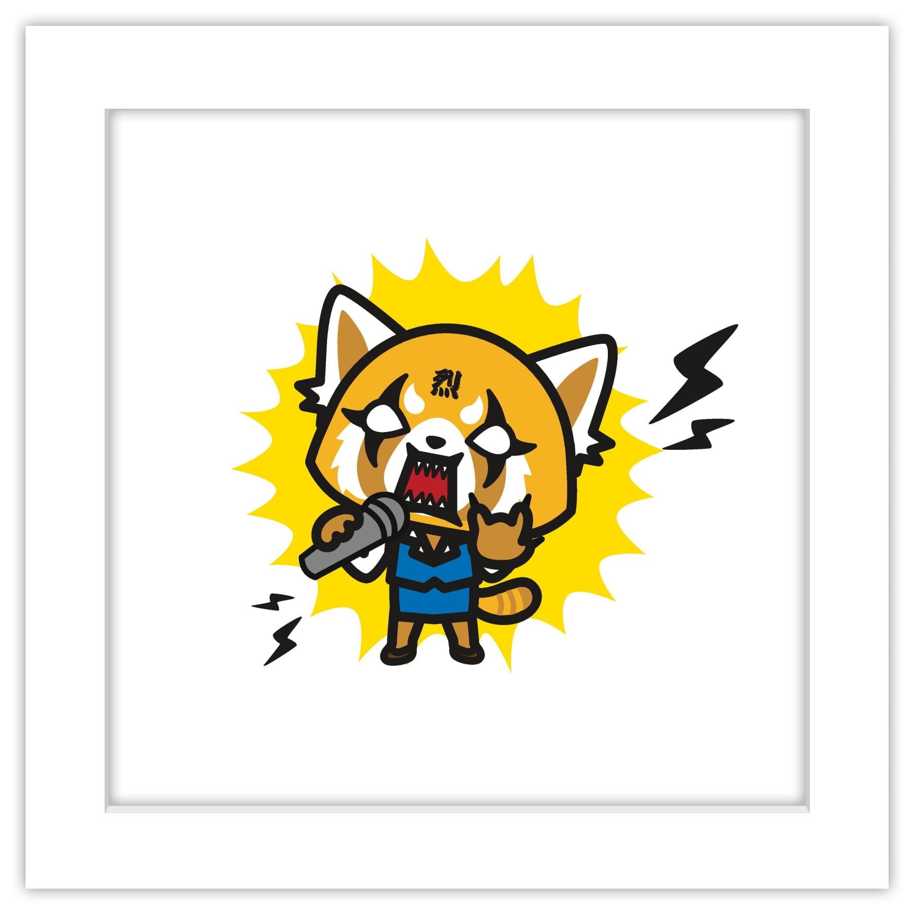 Gallery Pops Sanrio Aggretsuko - Retsuko Sing Wall Art, White Framed ...