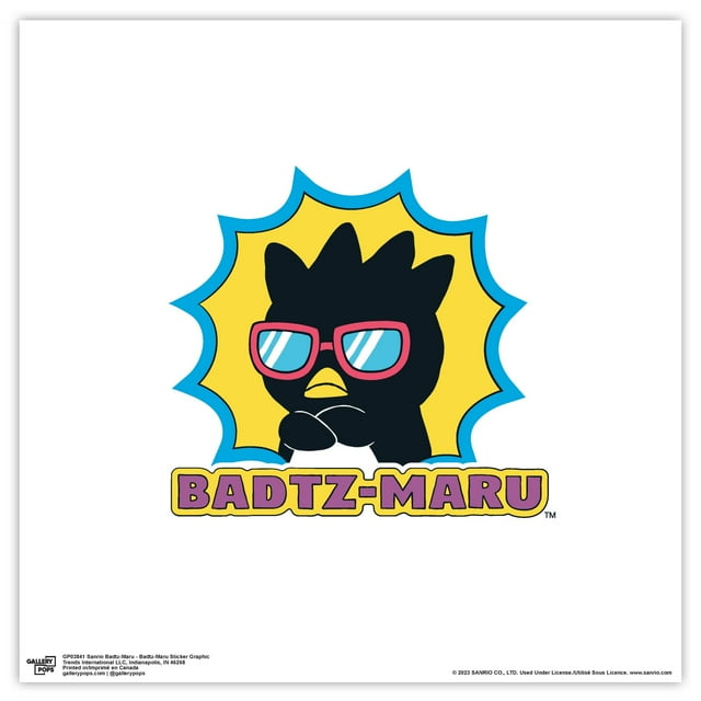 Gallery Pops Sanrio Badtz-Maru - Badtz-Maru Sticker Graphic Wall Art ...