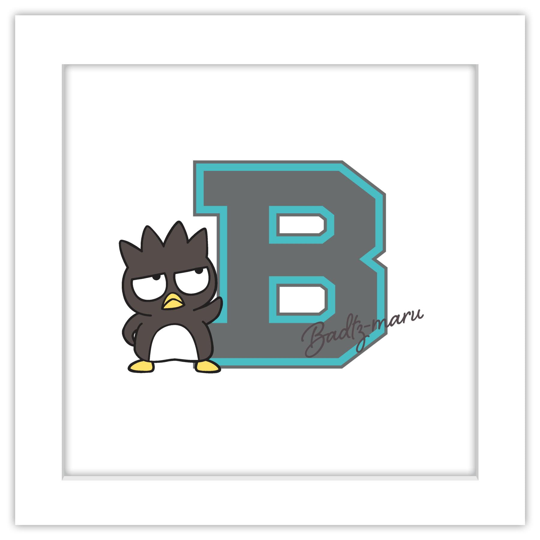 Gallery Pops Sanrio Badtz-Maru - College Letter Wall Art, White Framed ...