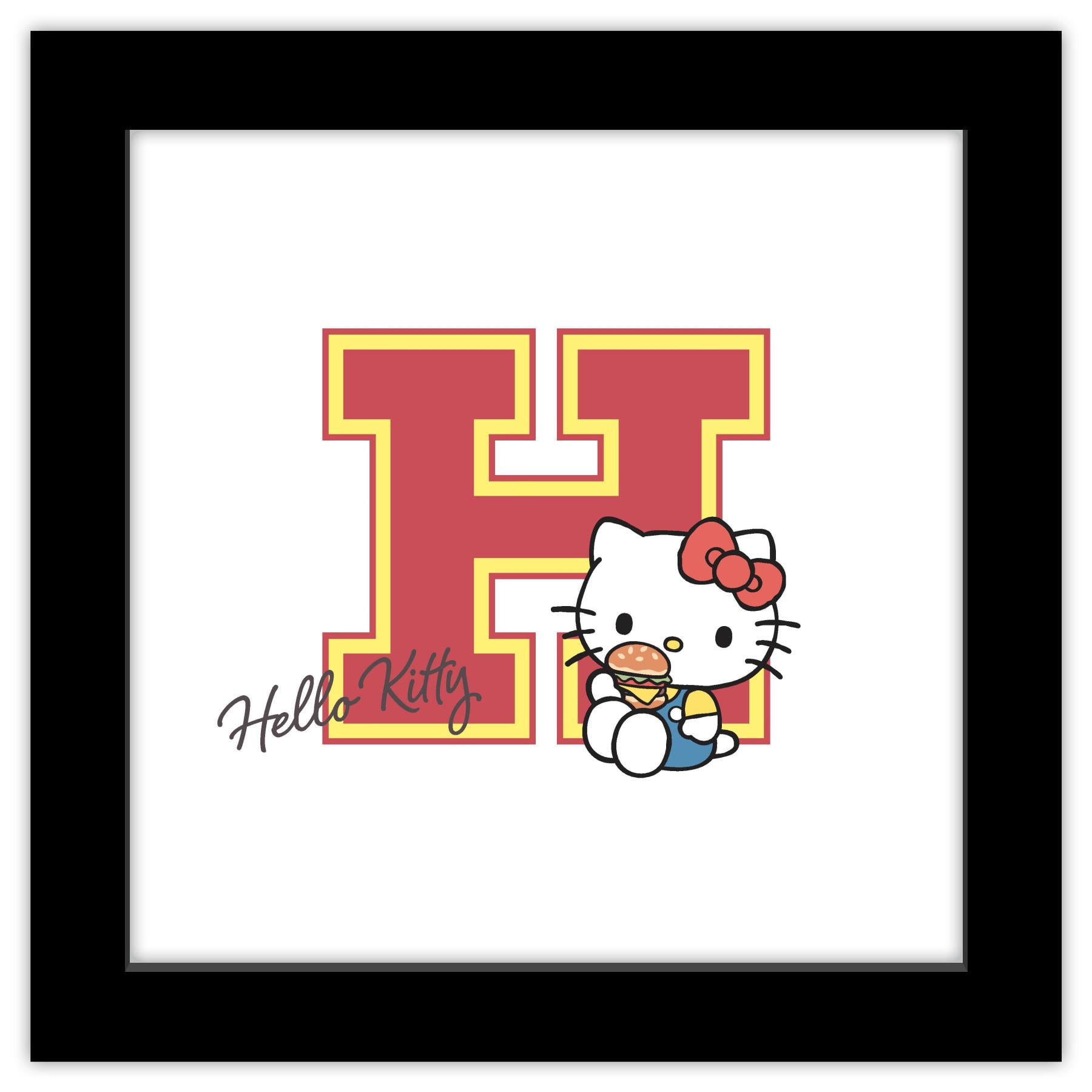 Gallery Pops Sanrio Hello Kitty - College Letter Wall Art, Black Framed ...