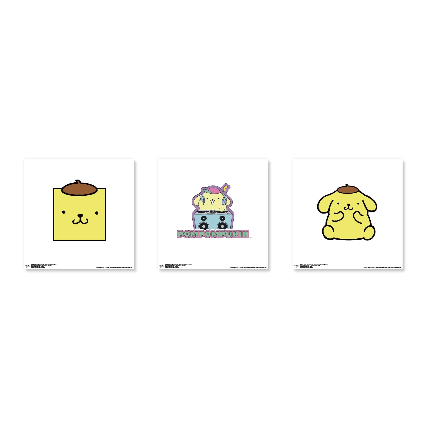 Gallery Pops Sanrio Hello Kitty - Pompompurin Wall Art Bundle (3-Pack ...