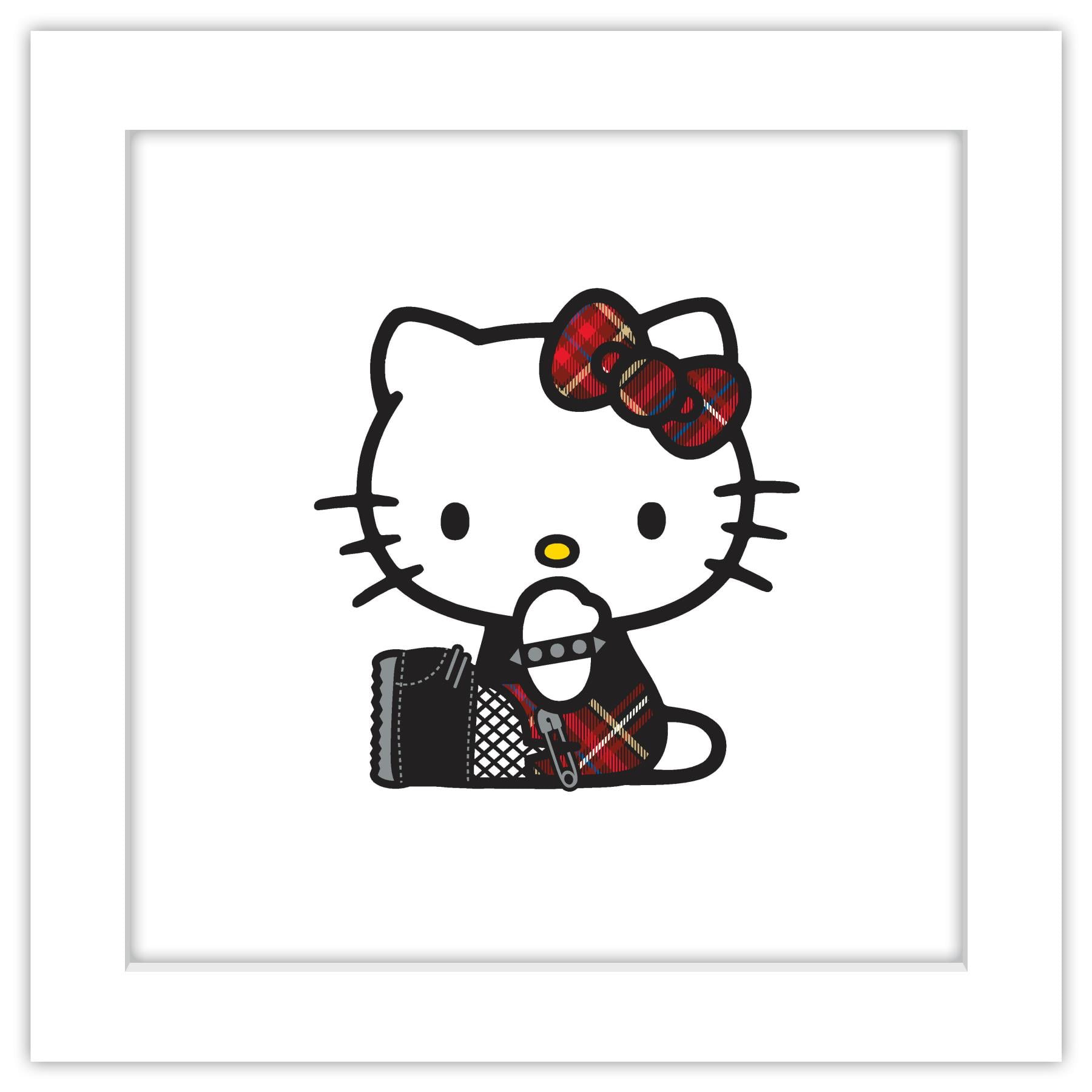 Gallery Pops Sanrio Hello Kitty - Punk Red Wall Art, White Framed ...