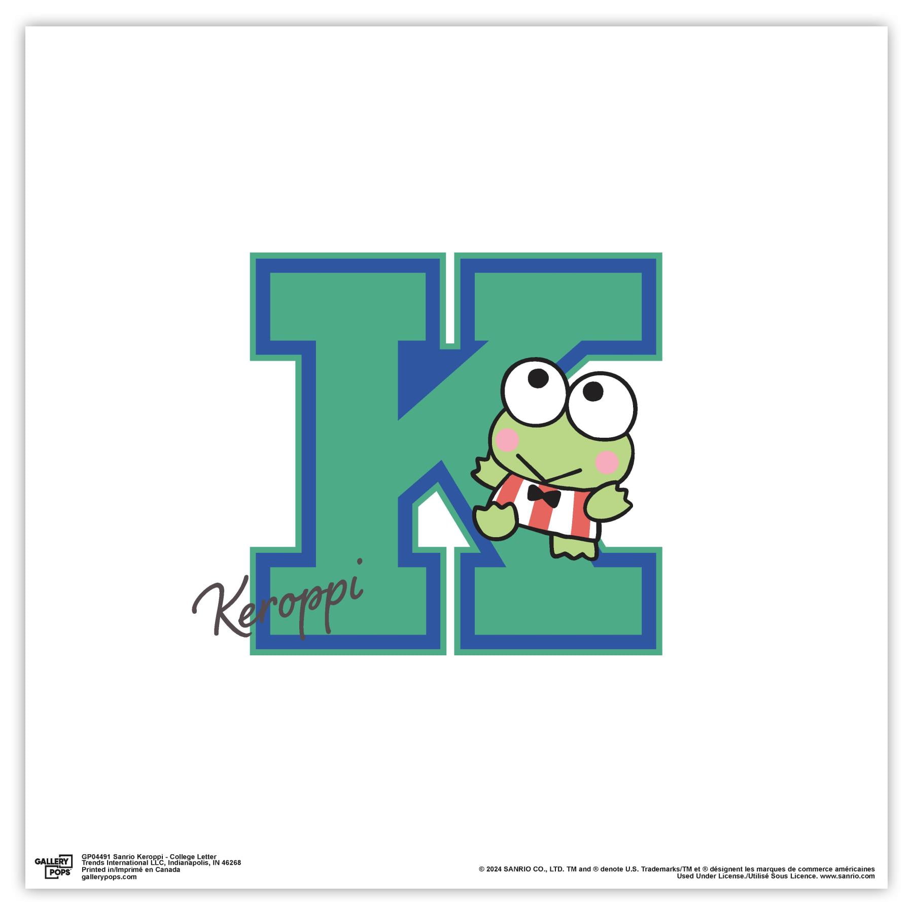Gallery Pops Sanrio Keroppi - College Letter Wall Art, Unframed Version ...