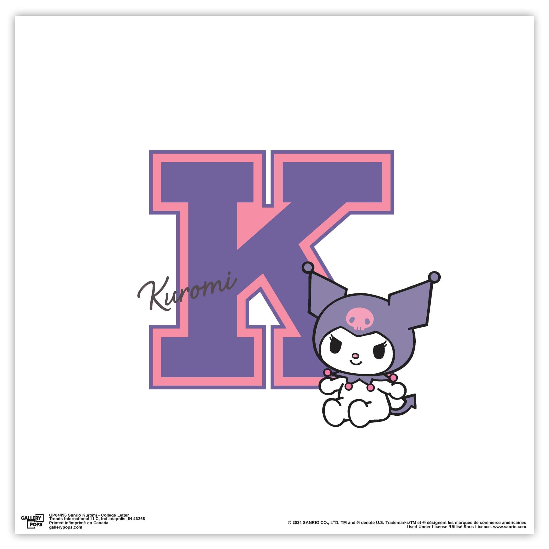 Gallery Pops Sanrio Kuromi - College Letter Wall Art, Unframed Version ...