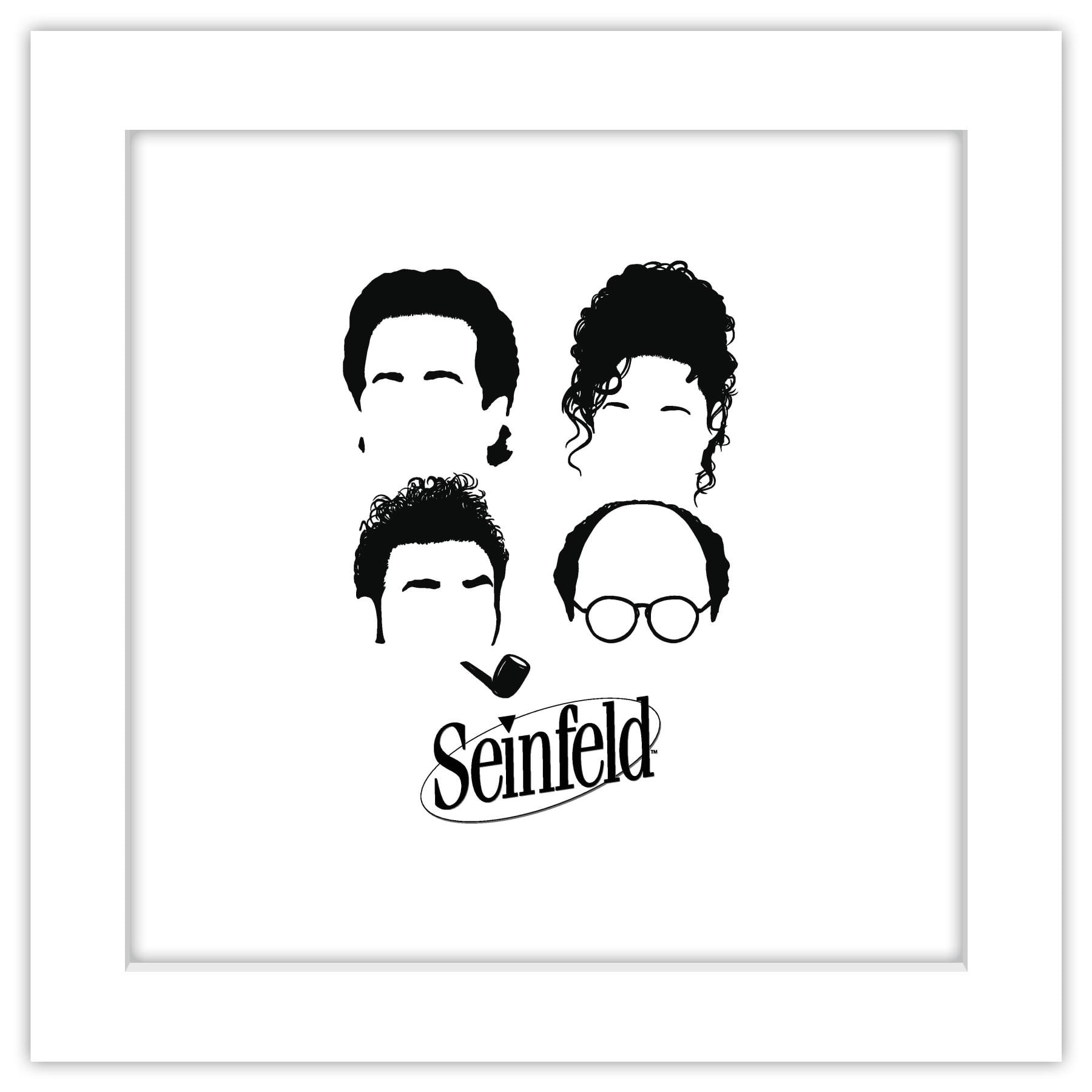 Gallery Pops Seinfeld - Silhouettes Wall Art, White Framed Version, 12 ...