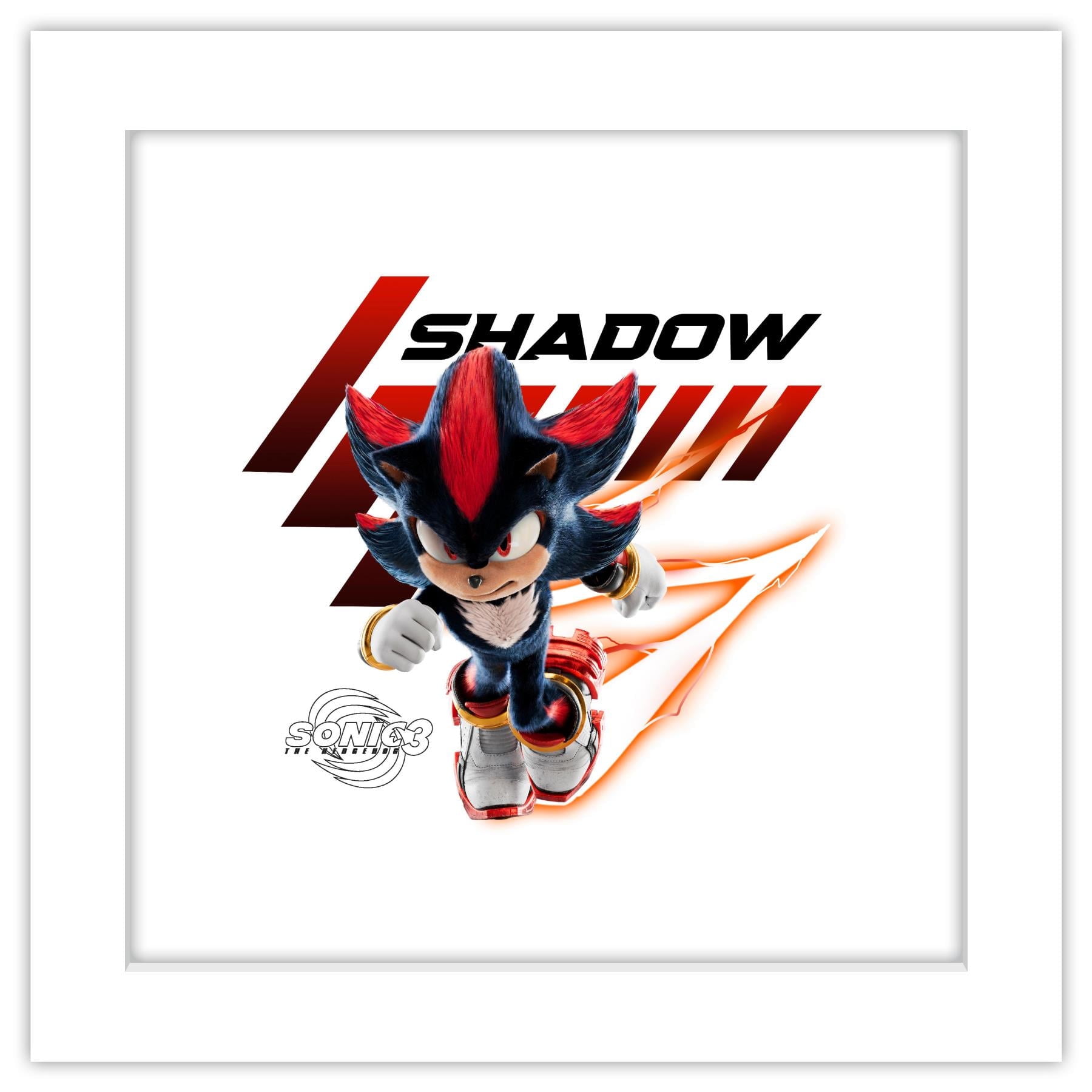 Gallery Pops Sonic the Hedgehog 3 - Shadow Graphic Wall Art, White ...