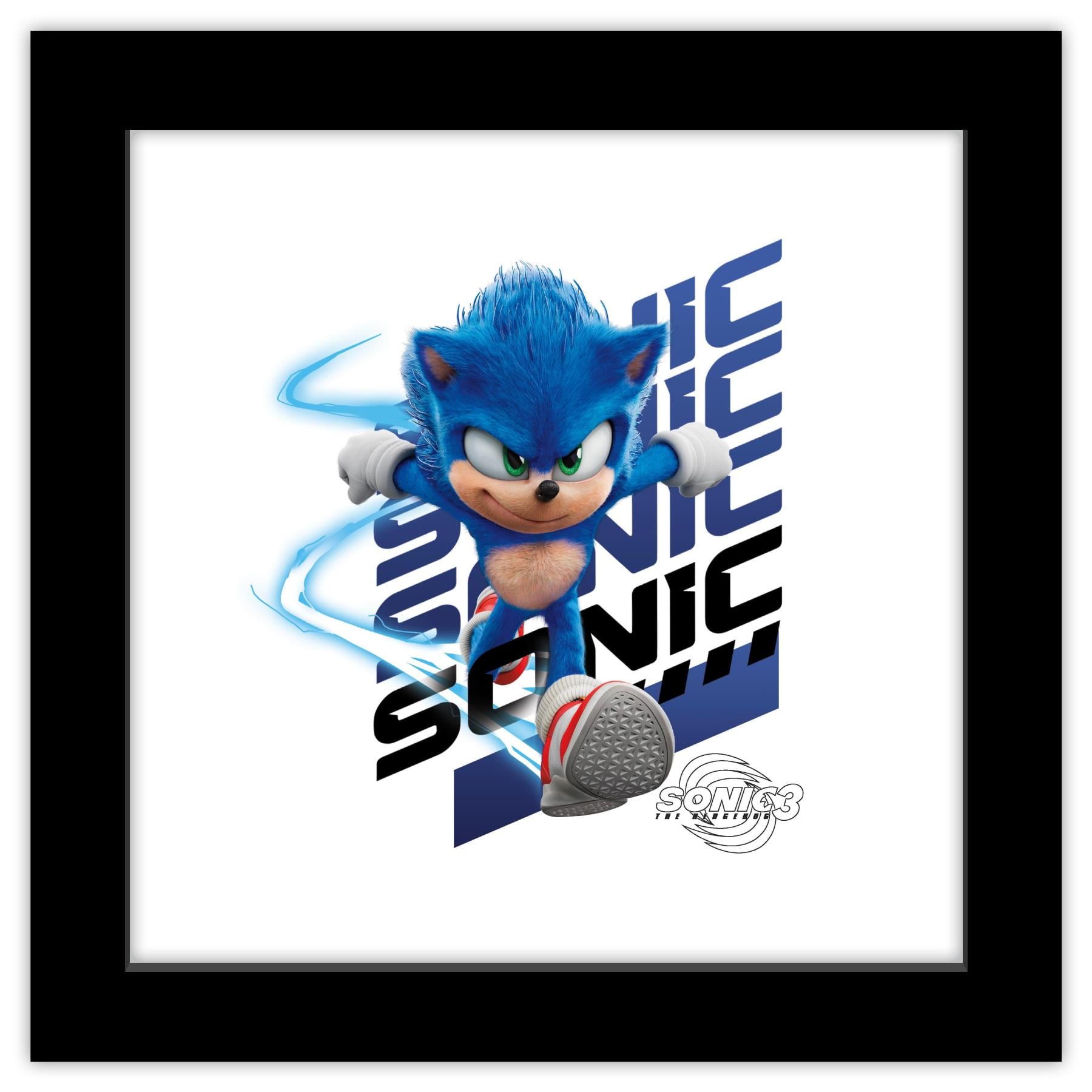 Gallery Pops Sonic the Hedgehog 3 - Sonic Graphic Wall Art, Black ...