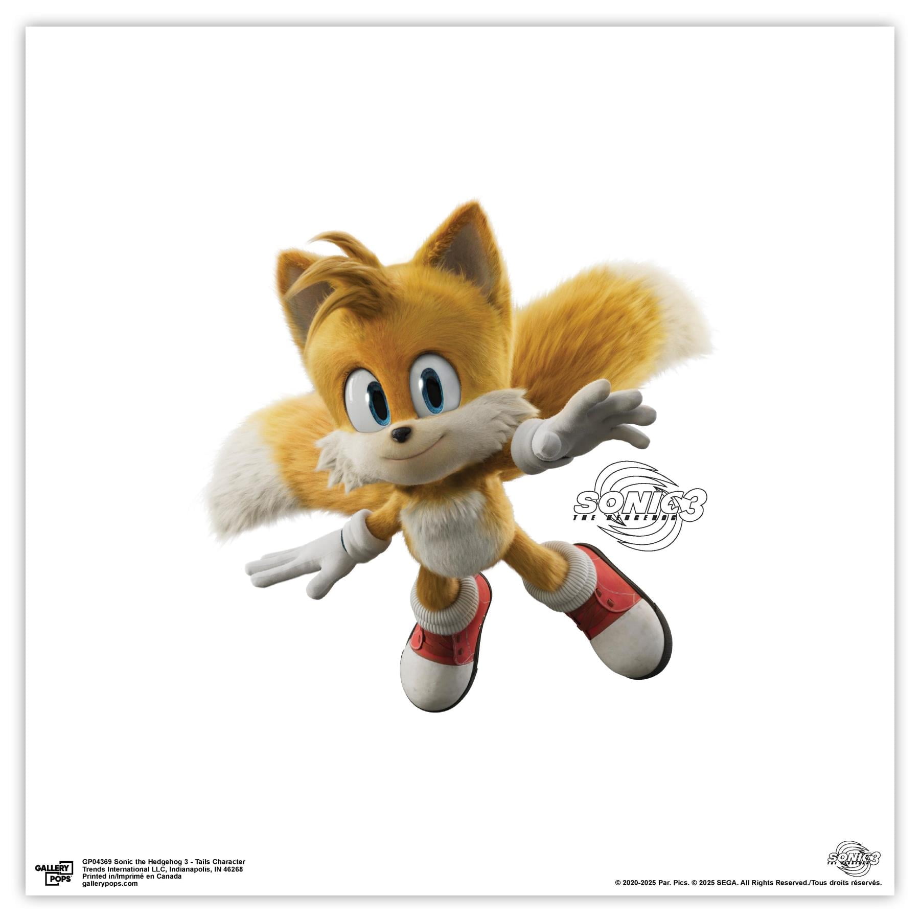 Gallery Pops Sonic the Hedgehog 3 - Tails Character Wall Art, Unframed ...