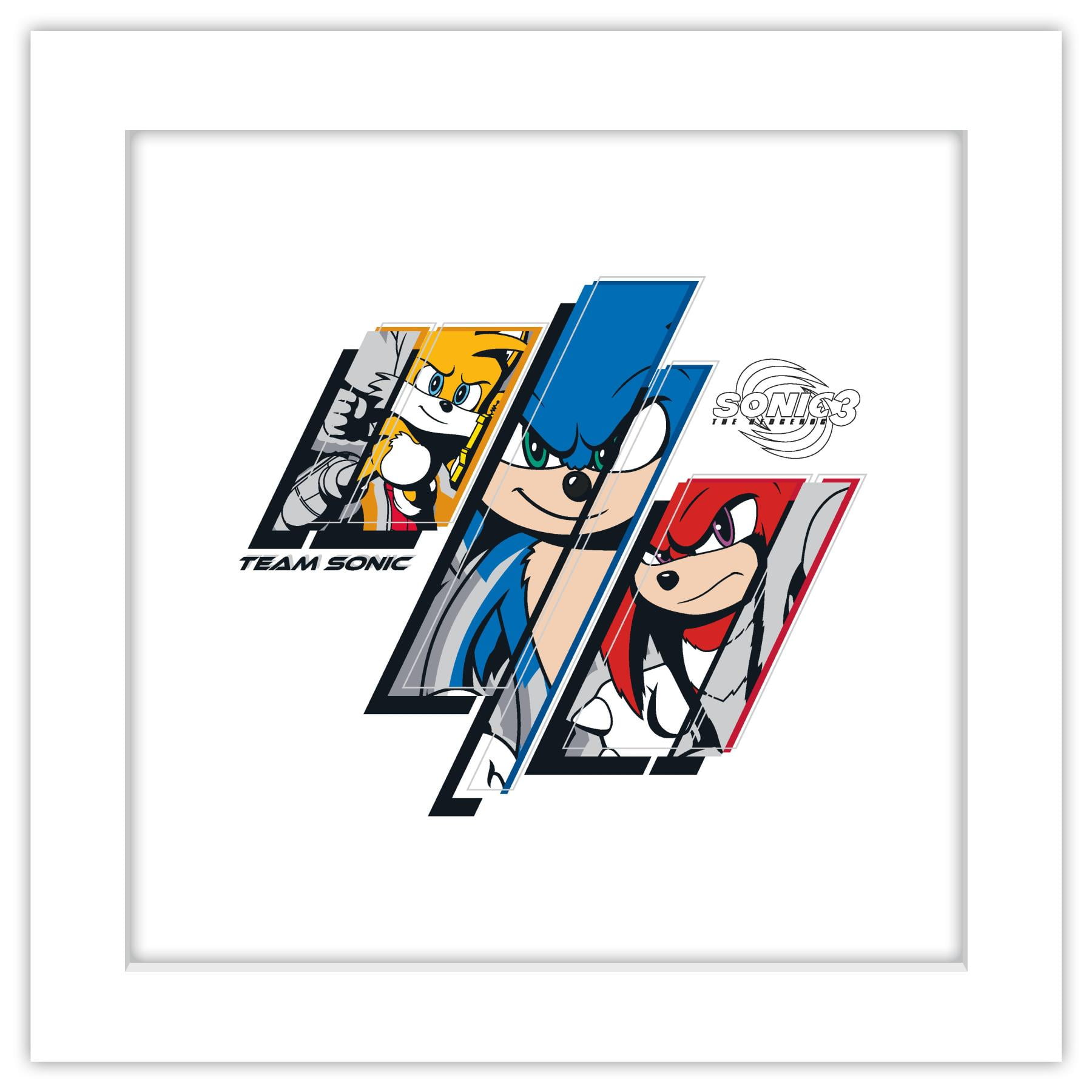 Gallery Pops Sonic the Hedgehog 3 - Team Sonic Wall Art, White Framed ...