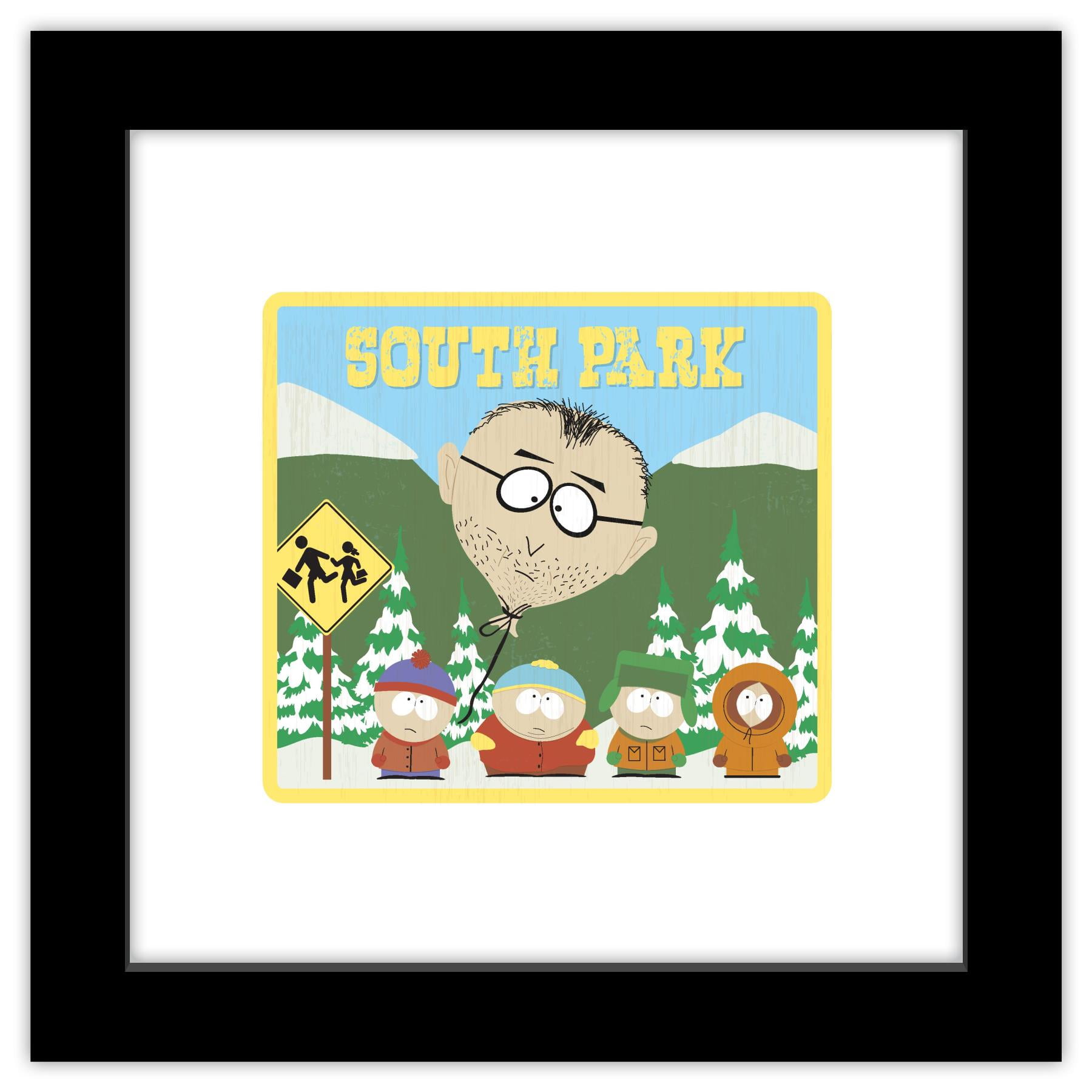 Gallery Pops South Park - Bus Stop Wall Art, Black Framed Version, 12 ...