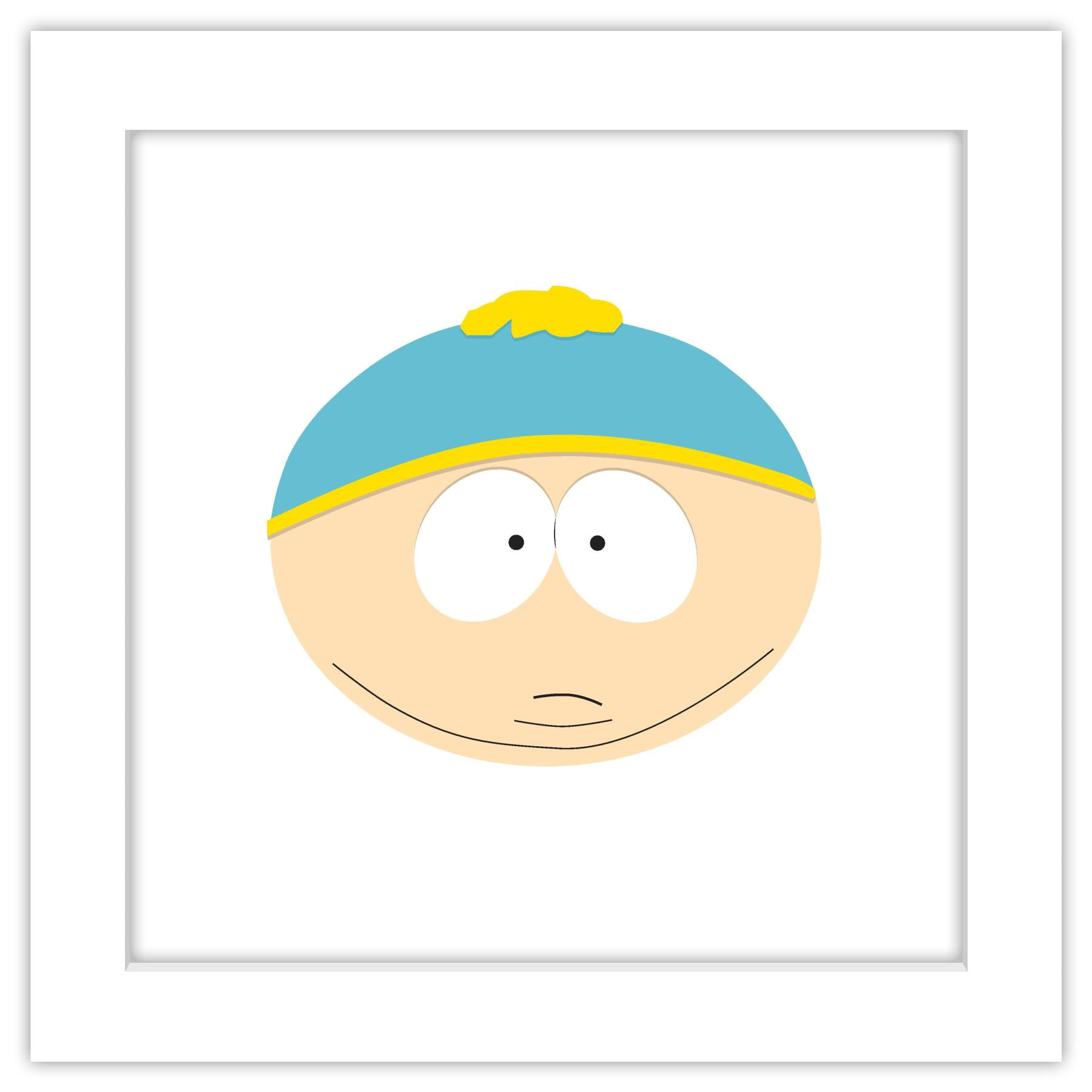 Gallery Pops South Park - Cartman Head Wall Art, White Framed Version ...