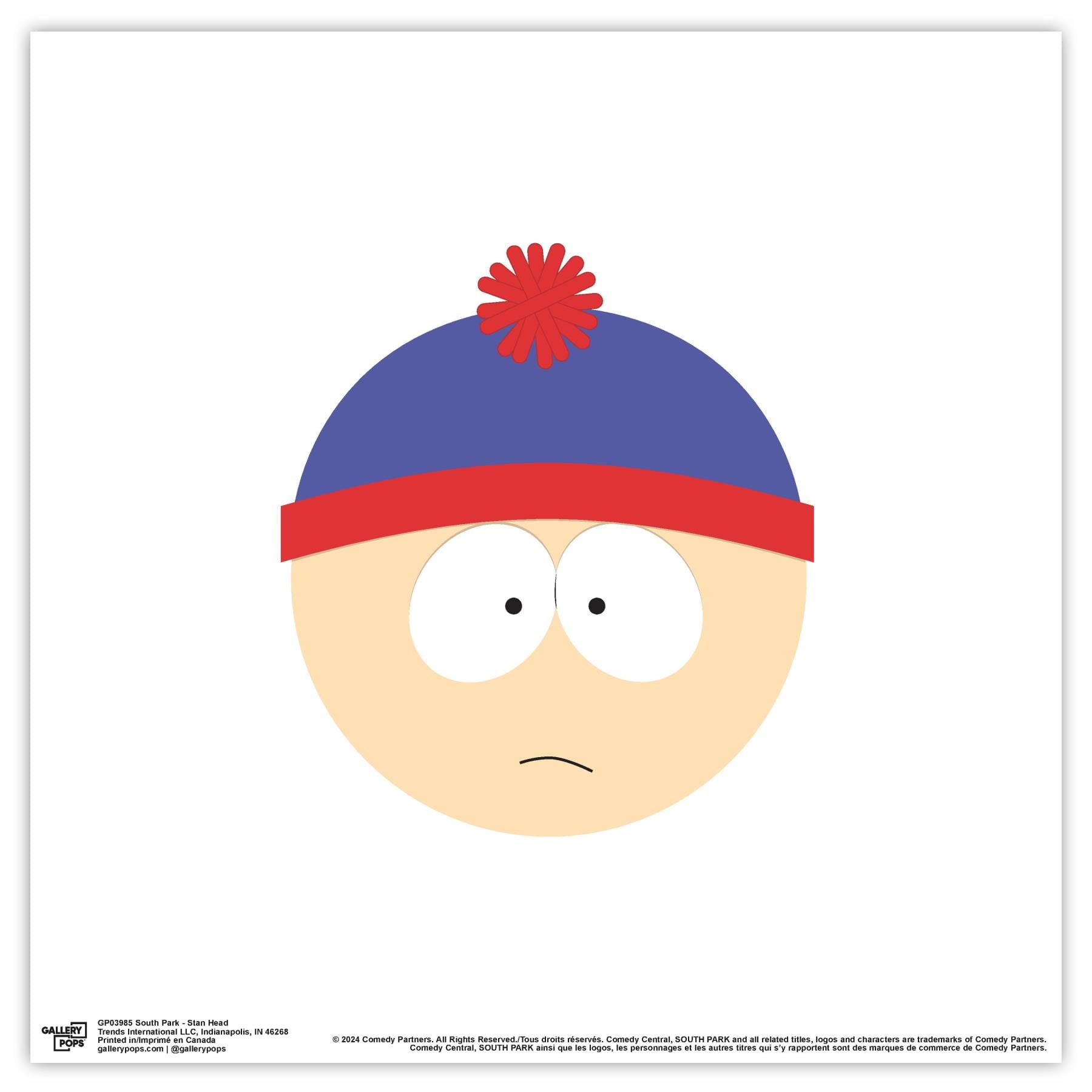 Gallery Pops South Park - Stan Head Wall Art, Unframed Version, 12" x ...