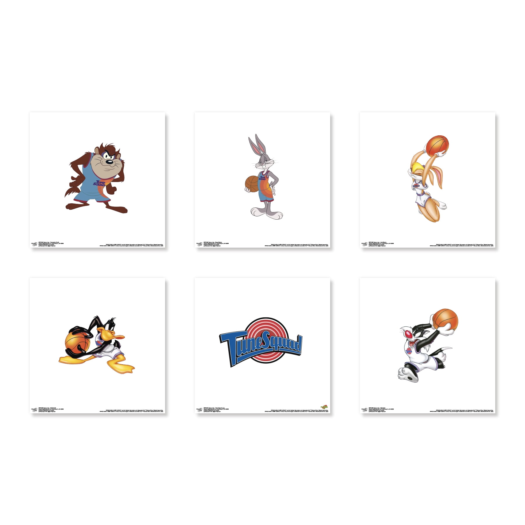 Gallery Pops Space Jam - Tune Squad Wall Art Bundle (6-Pack), Unframed ...
