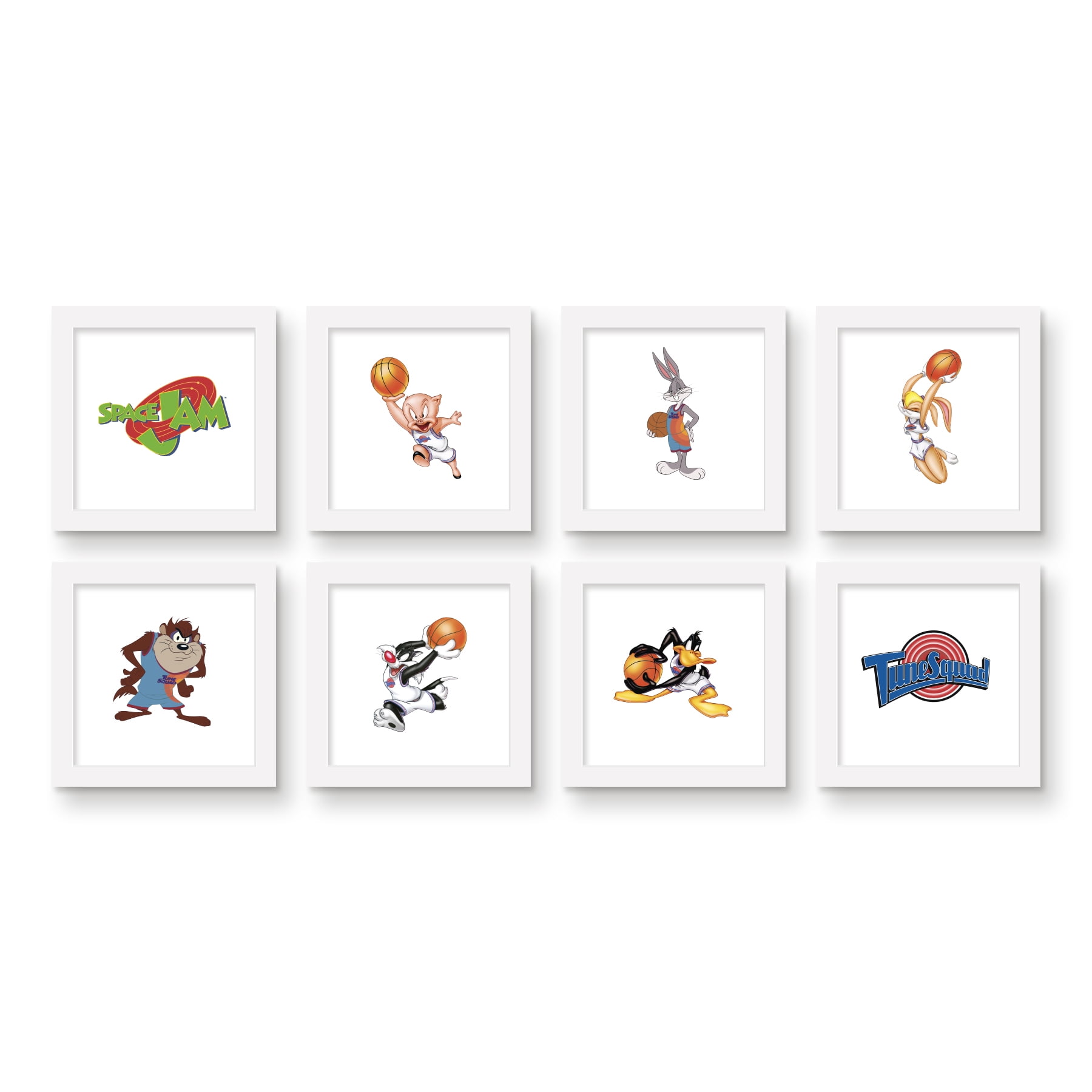 Gallery Pops Space Jam - Tune Squad Wall Art Bundle (8-Pack), White ...