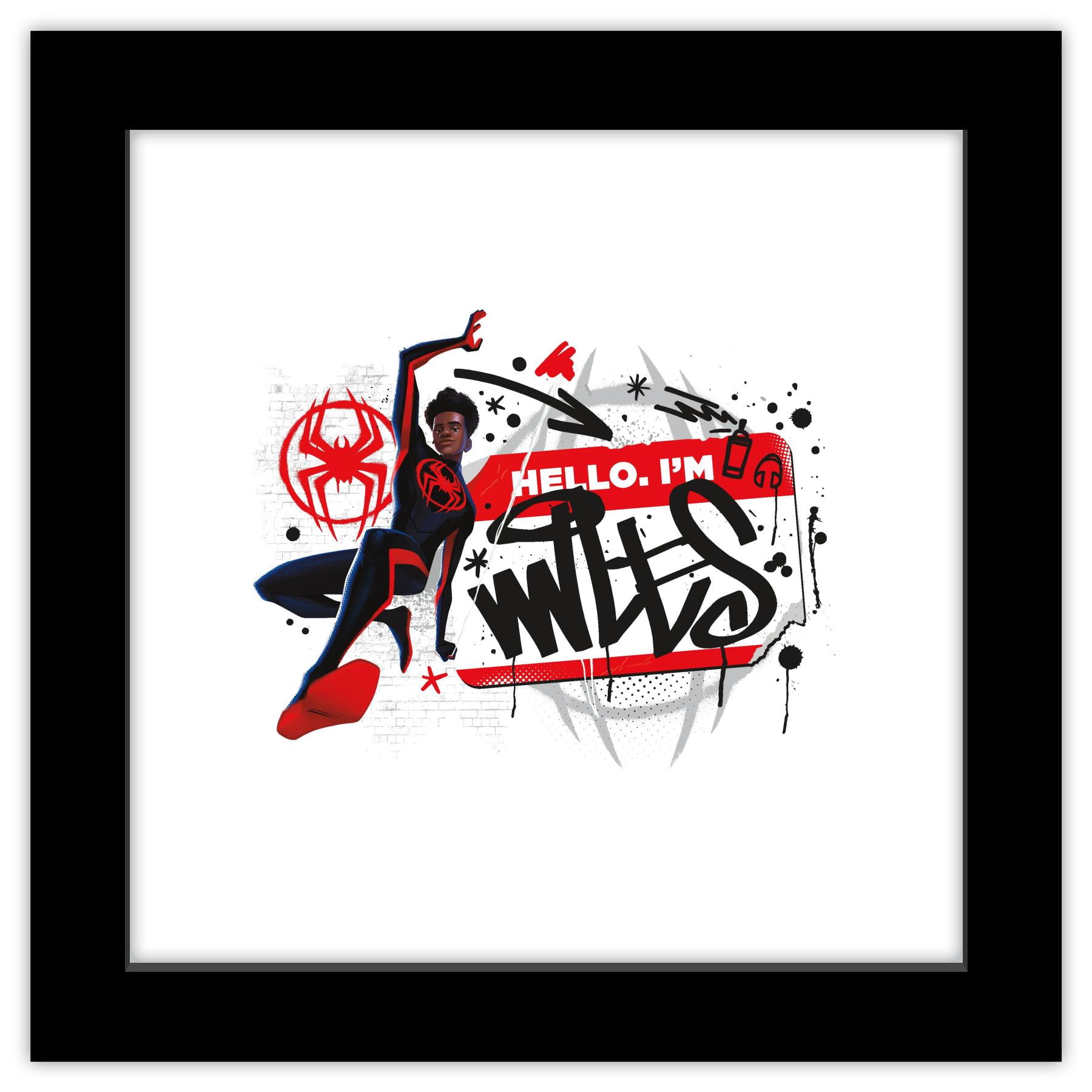 Gallery Pops Spider-Man: Across the Spider-Verse - Hello I'm Miles Morales Wall Art, Black ...
