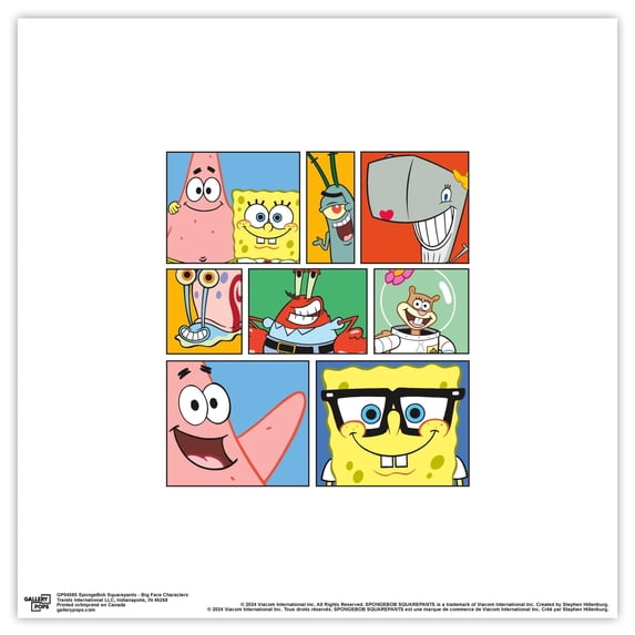 Gallery Pops SpongeBob Squarepants - Big Face Characters Wall Art ...