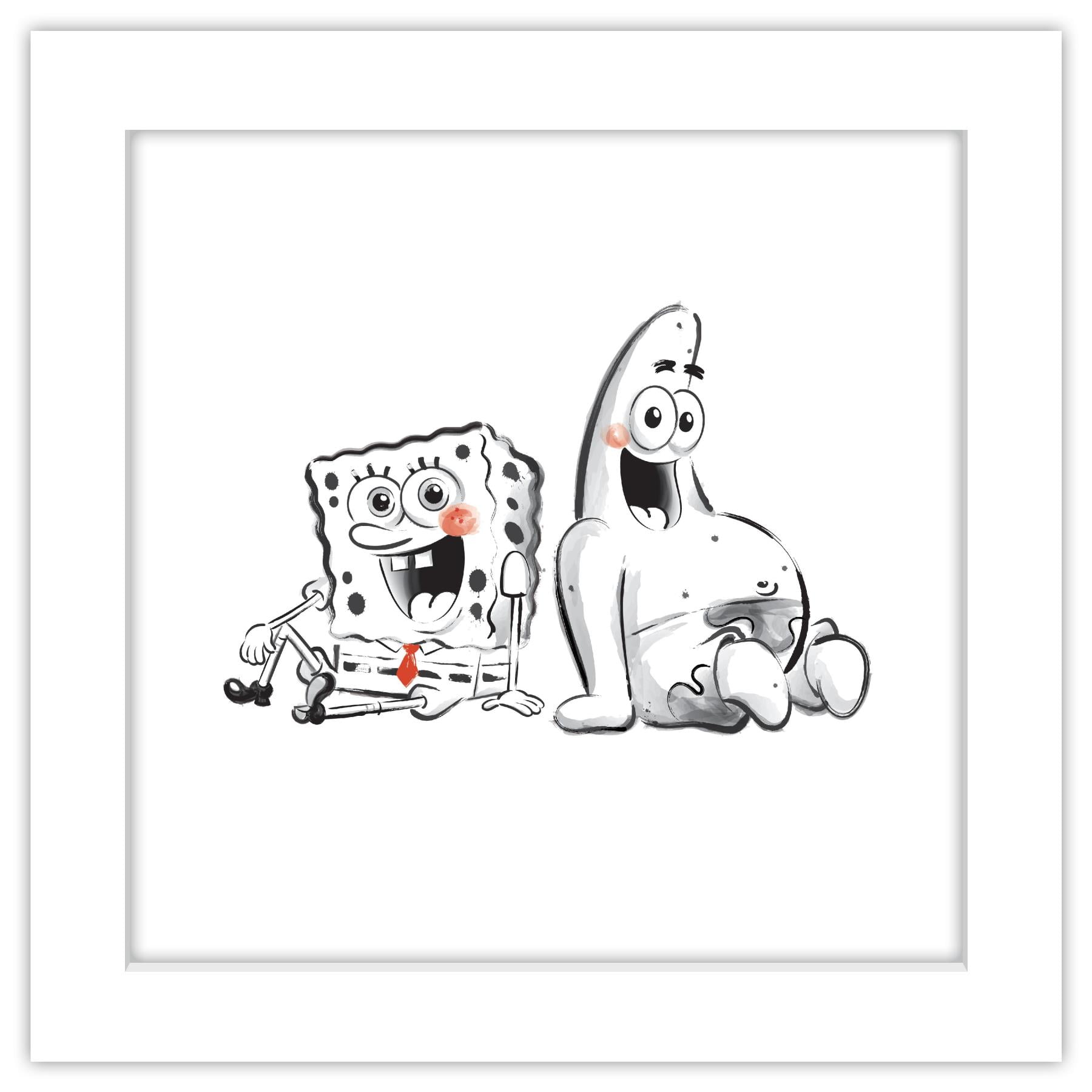 Gallery Pops SpongeBob Squarepants - Friends Watercolor Sketch Wall Art ...
