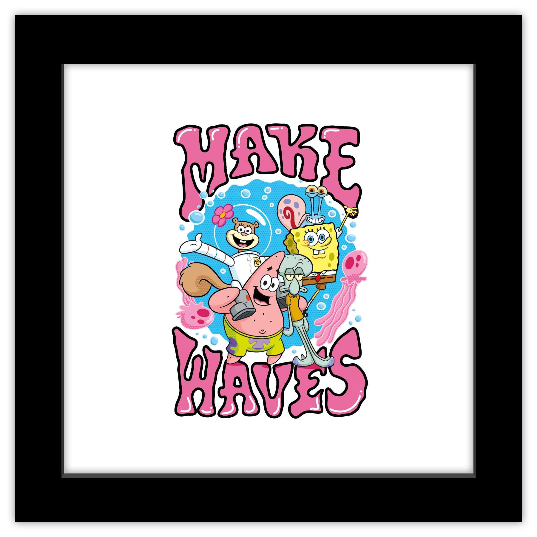 Gallery Pops SpongeBob Squarepants - Make Waves Wall Art, Black Framed ...