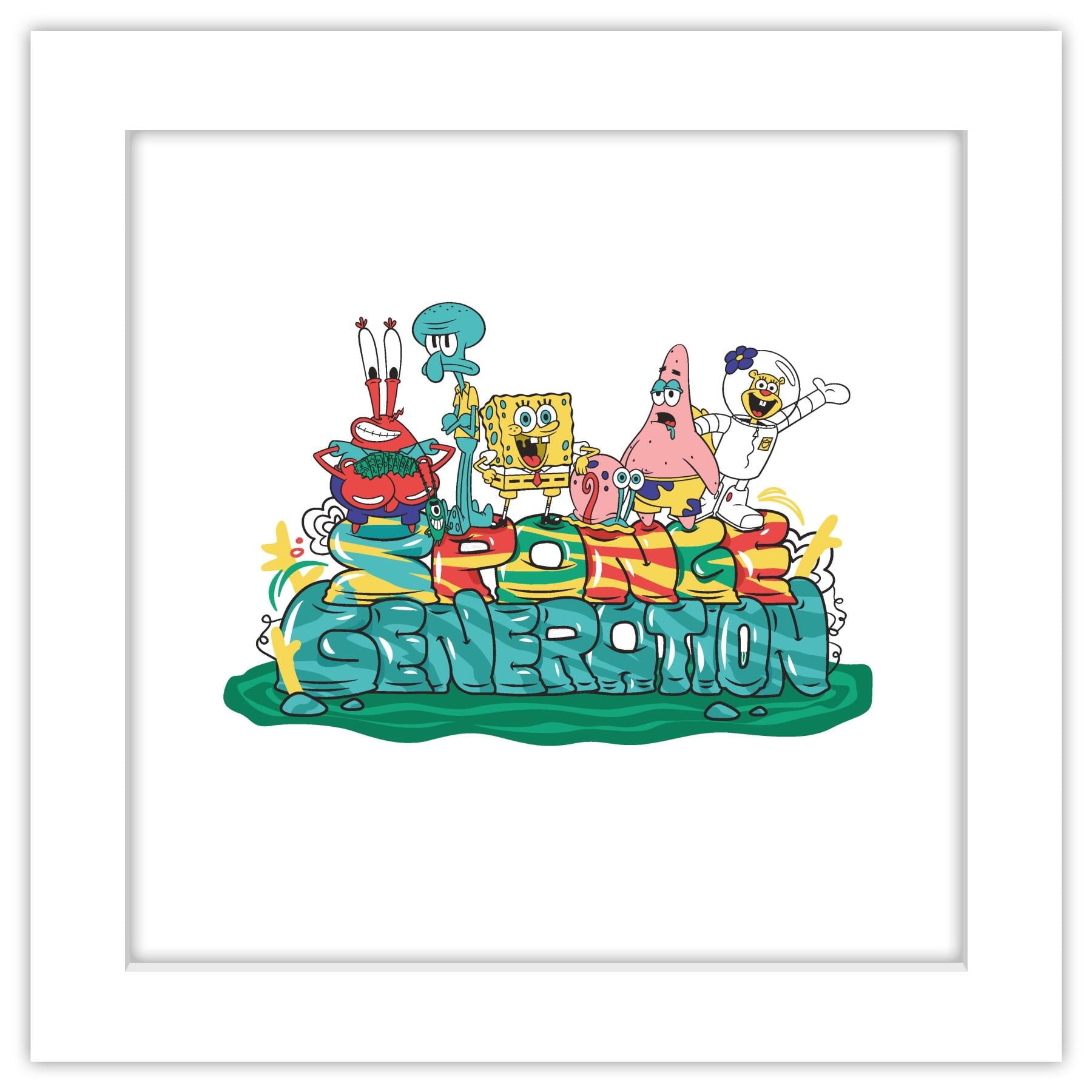 Gallery Pops SpongeBob Squarepants - Sponge Generation Wall Art, White ...