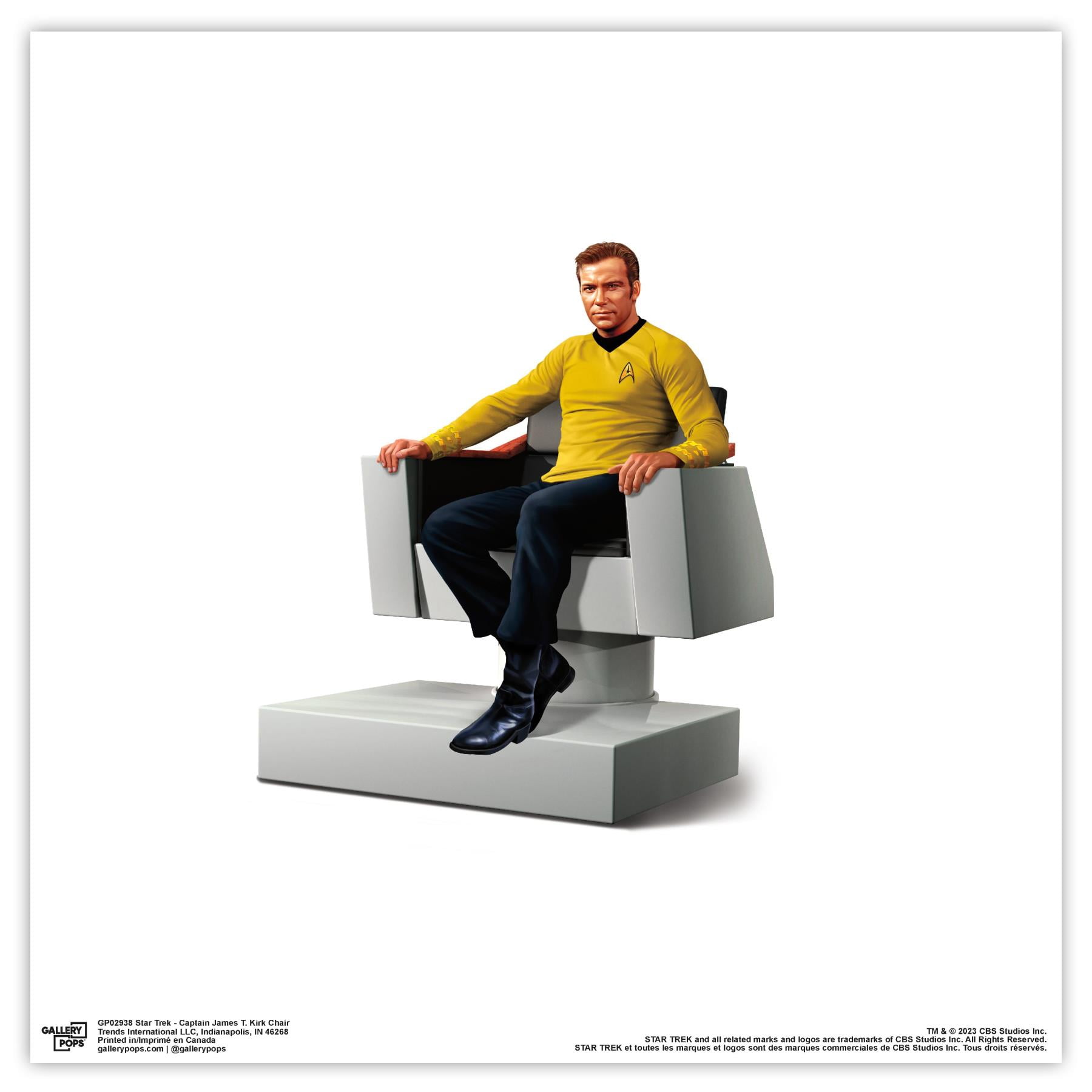 Gallery Pops Star Trek - Captain James T. Kirk Chair Wall Art, Unframed ...
