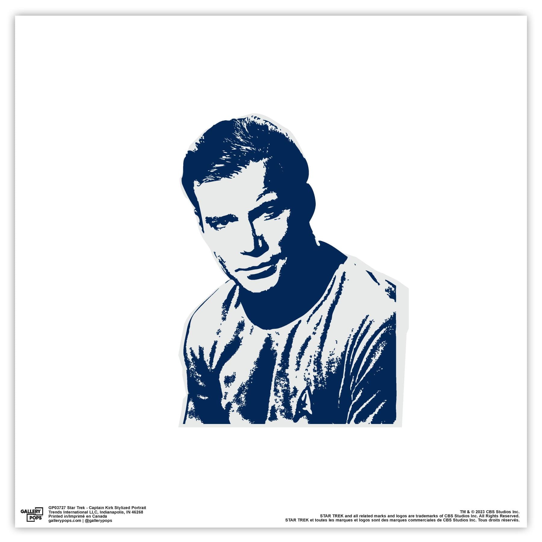 Gallery Pops Star Trek - Captain Kirk Stylized Portrait Wall Art ...