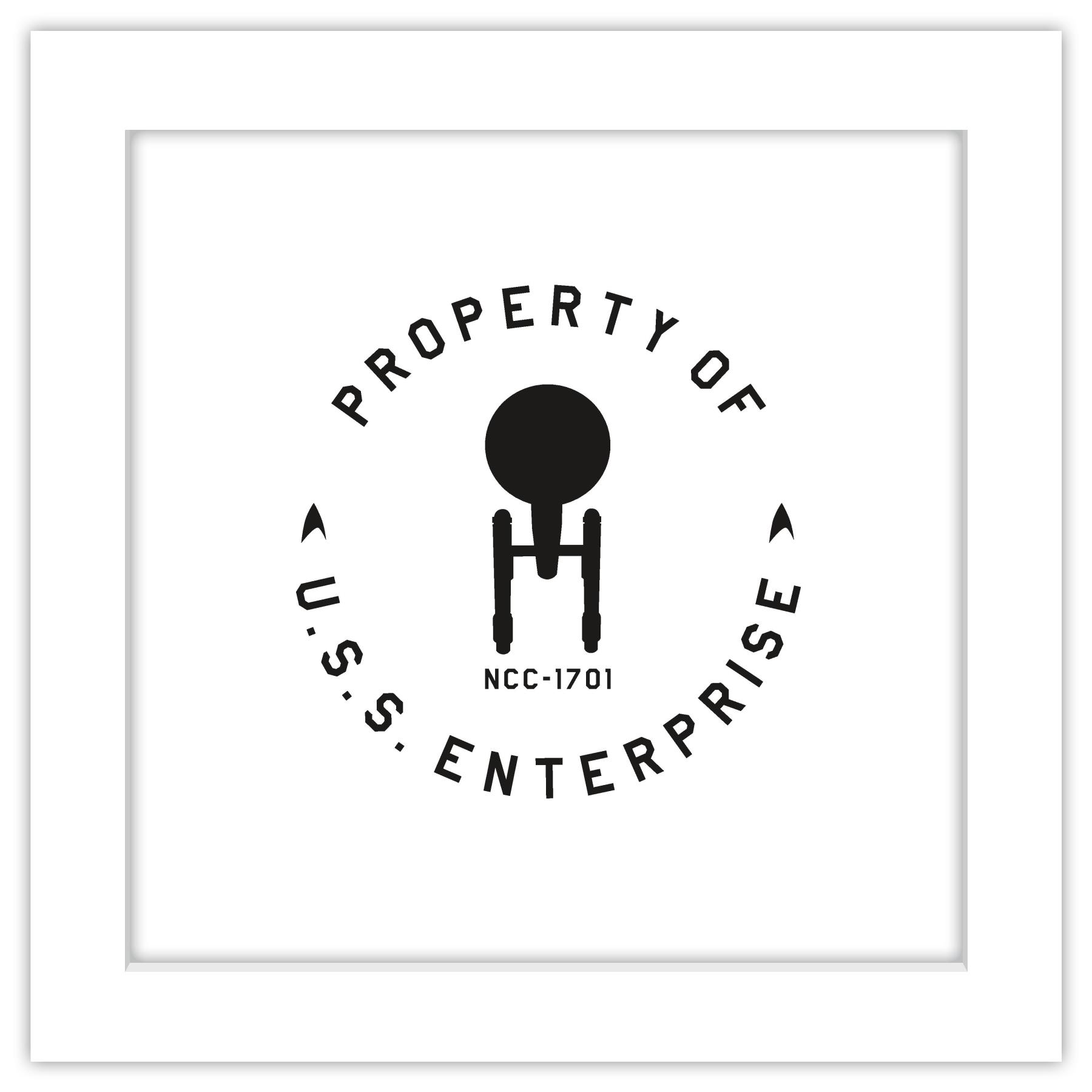 Gallery Pops Star Trek - Property of USS Enterprise NCC-1701 Wall Art ...