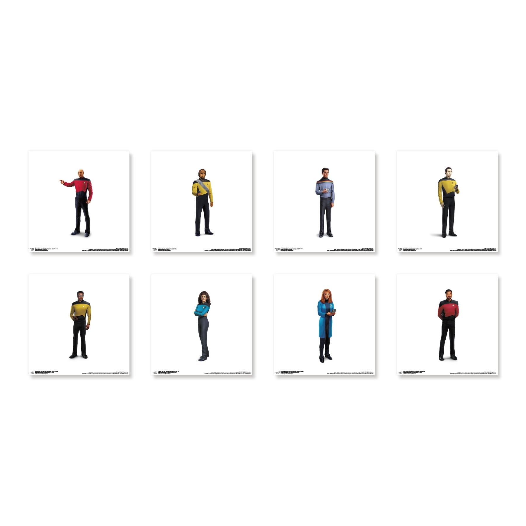Gallery Pops Star Trek: The Next Generation - Crew Wall Art Bundle (8 ...
