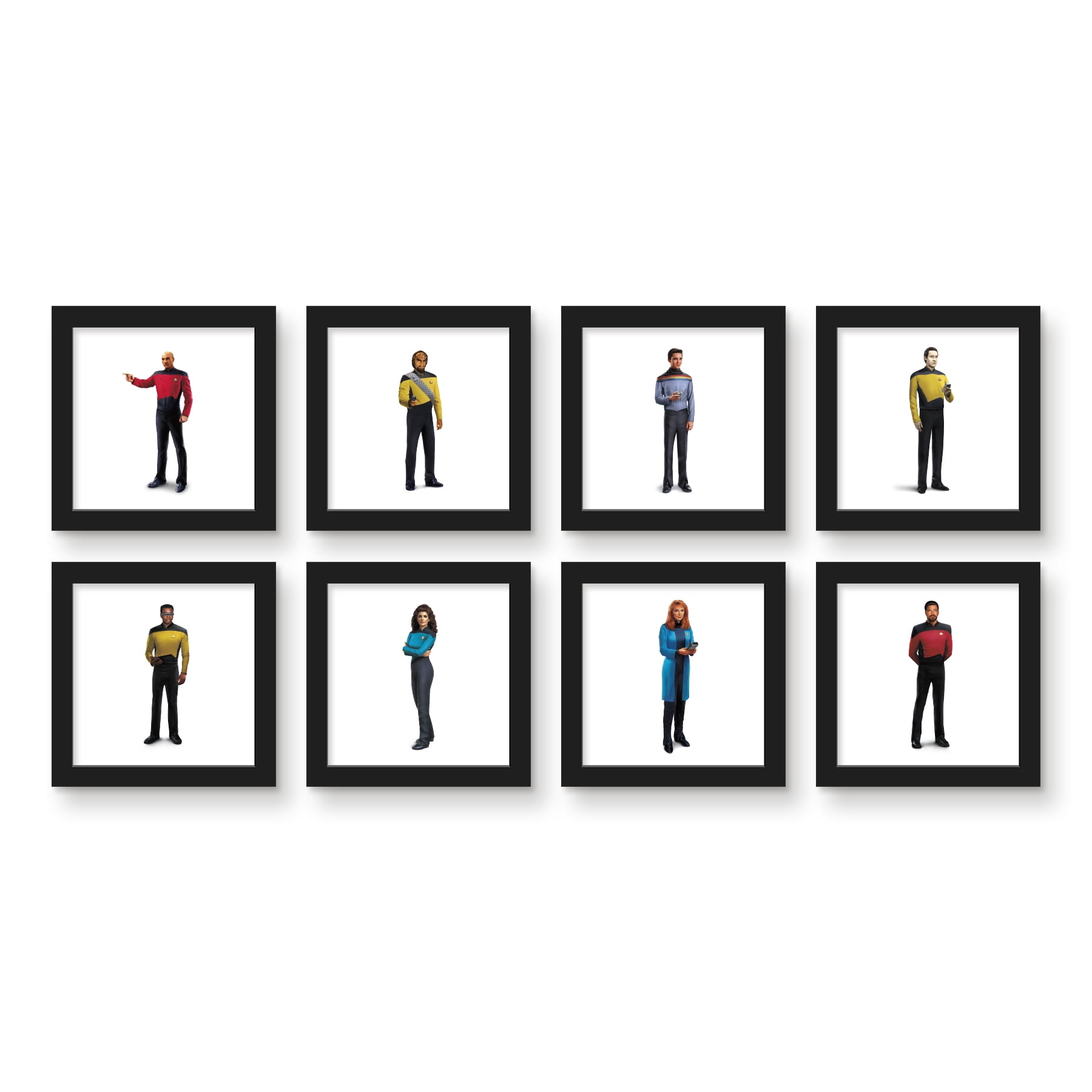 Gallery Pops Star Trek: The Next Generation - Crew Wall Art Bundle (8 ...